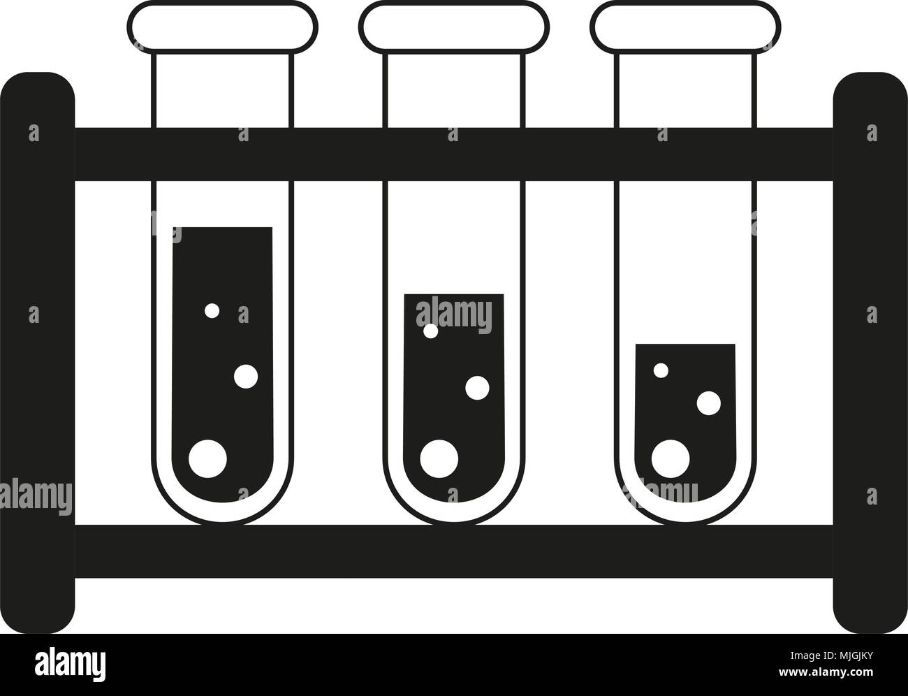 Black and white blood test tube set silhouette. Healthcare themed ...