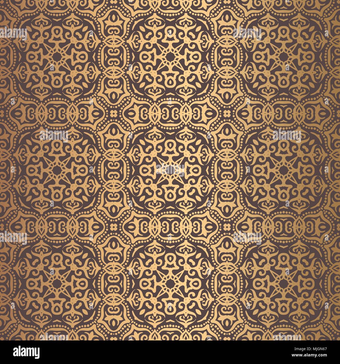 Golden Arabesque Pattern Stock Vector Image & Art - Alamy