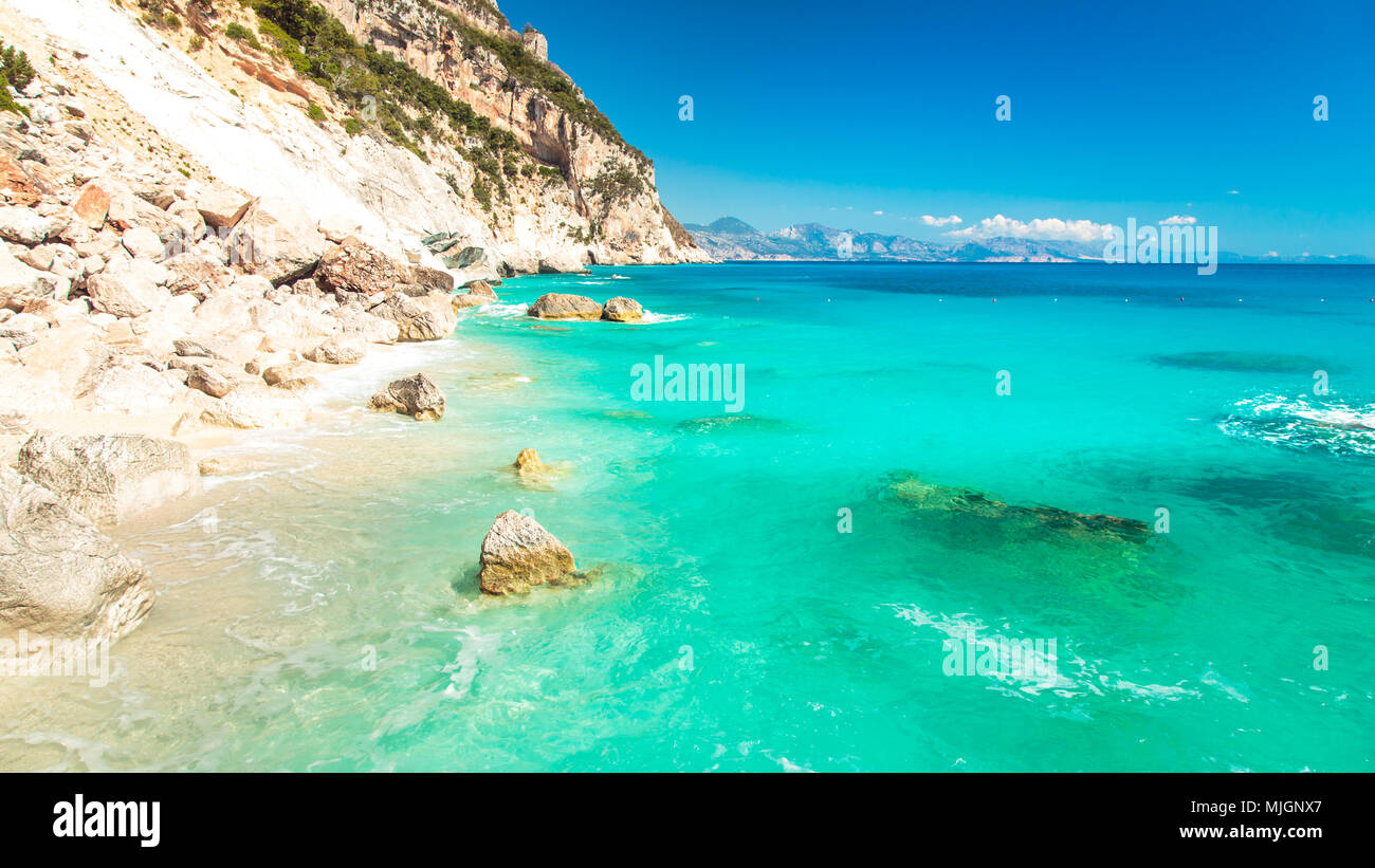 The beautiful bay in the Gulf of Orosei, Sardinia Stock Photo - Alamy