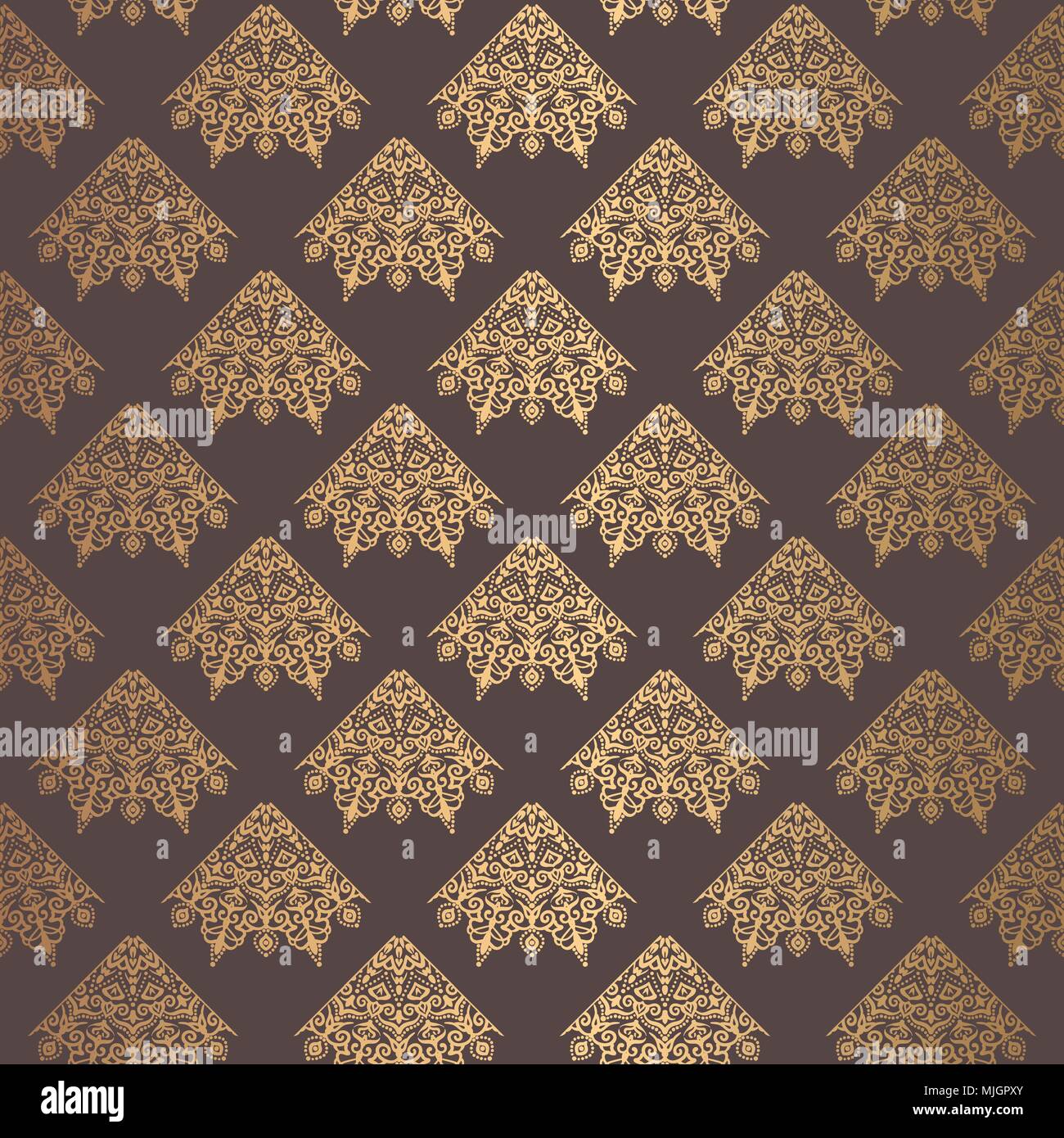 Golden Arabesque Pattern Stock Vector Image & Art - Alamy