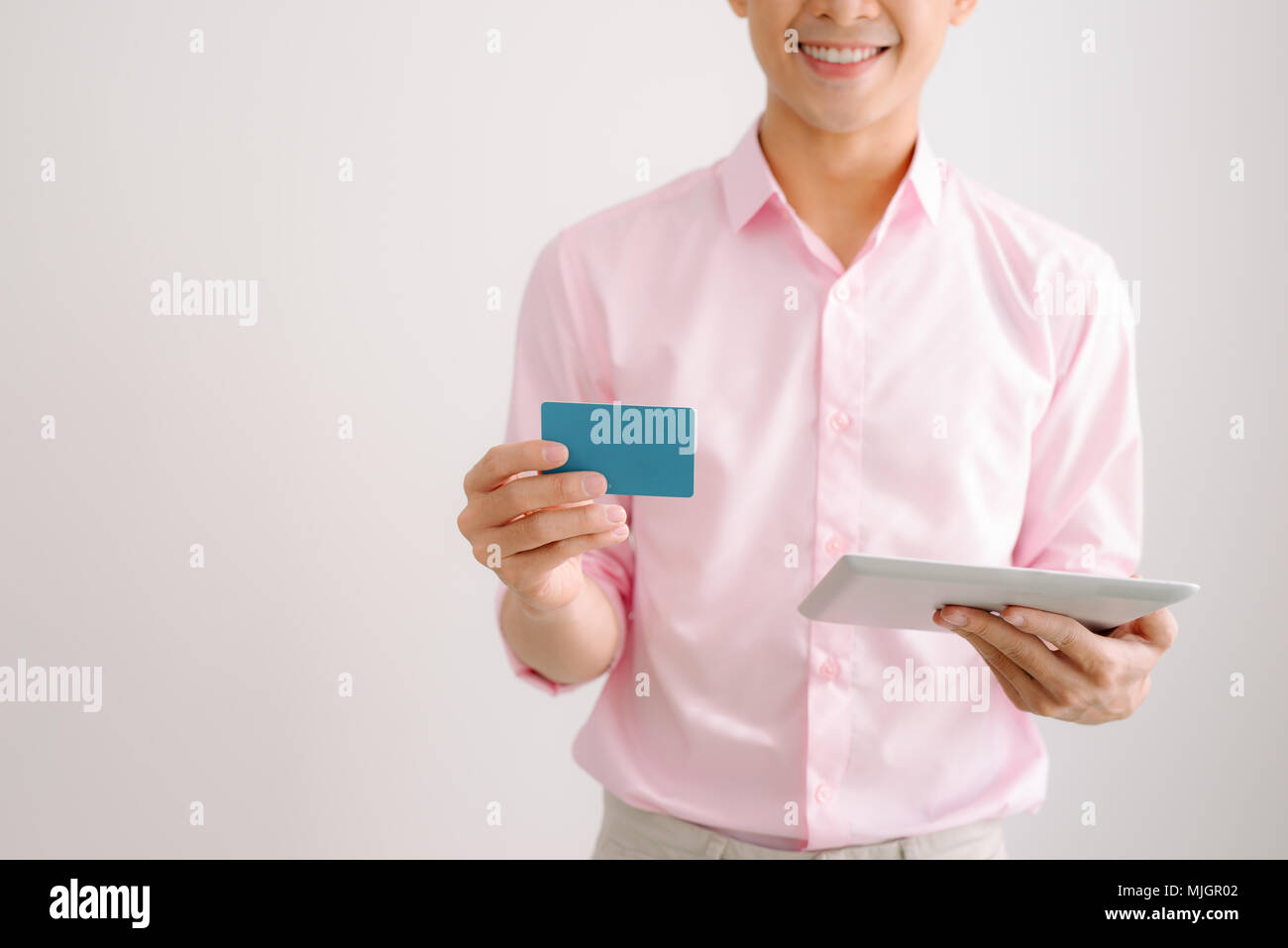 Internet banking. Credit card payment on mobile smartphone Stock Photo ...