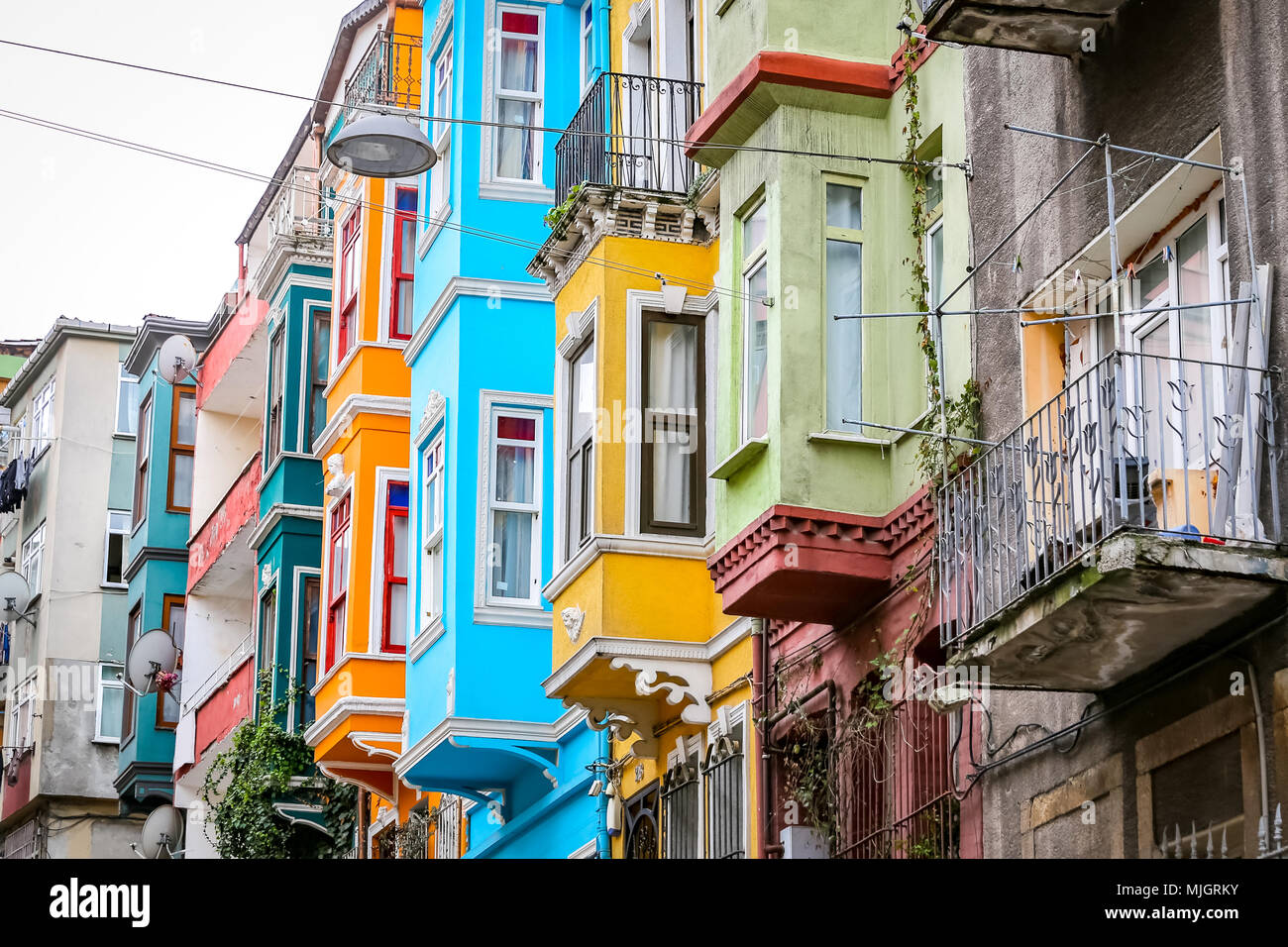 Balat and istanbul colourful houses hi-res stock photography and images ...