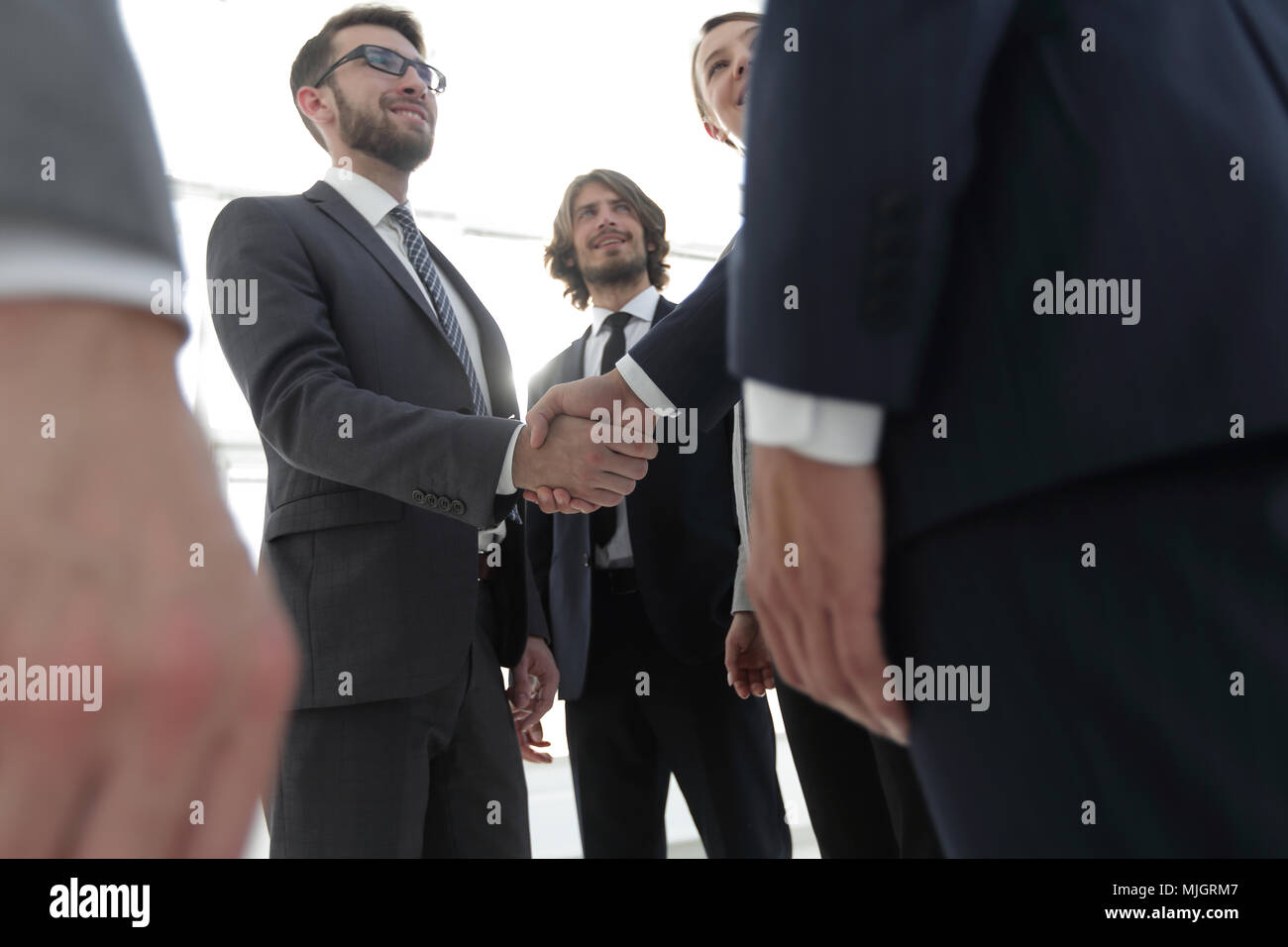 business people handshaking after good deal Stock Photo - Alamy