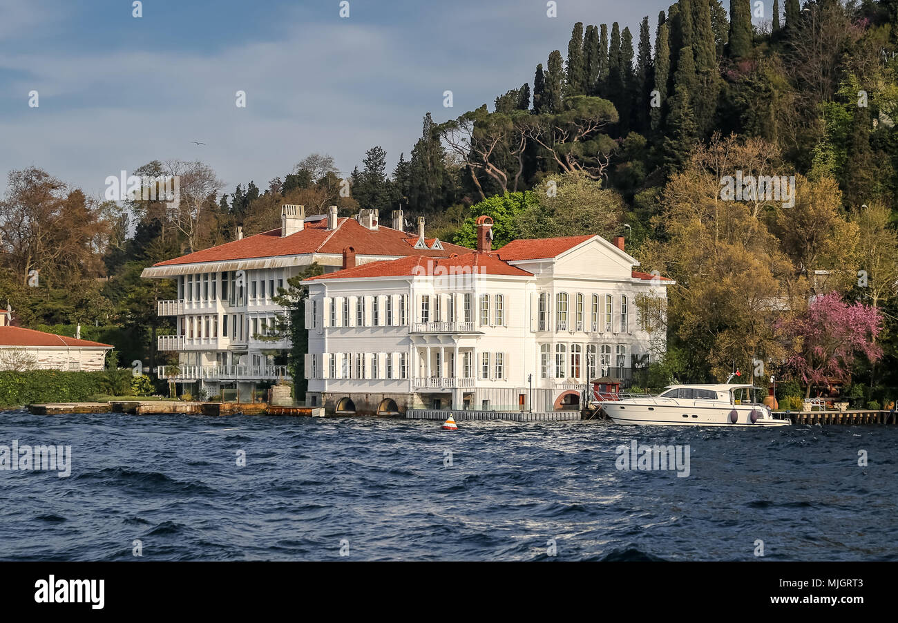 Buildings in Bosphorus Strait Side of Istanbul City, Turkey Stock Photo ...