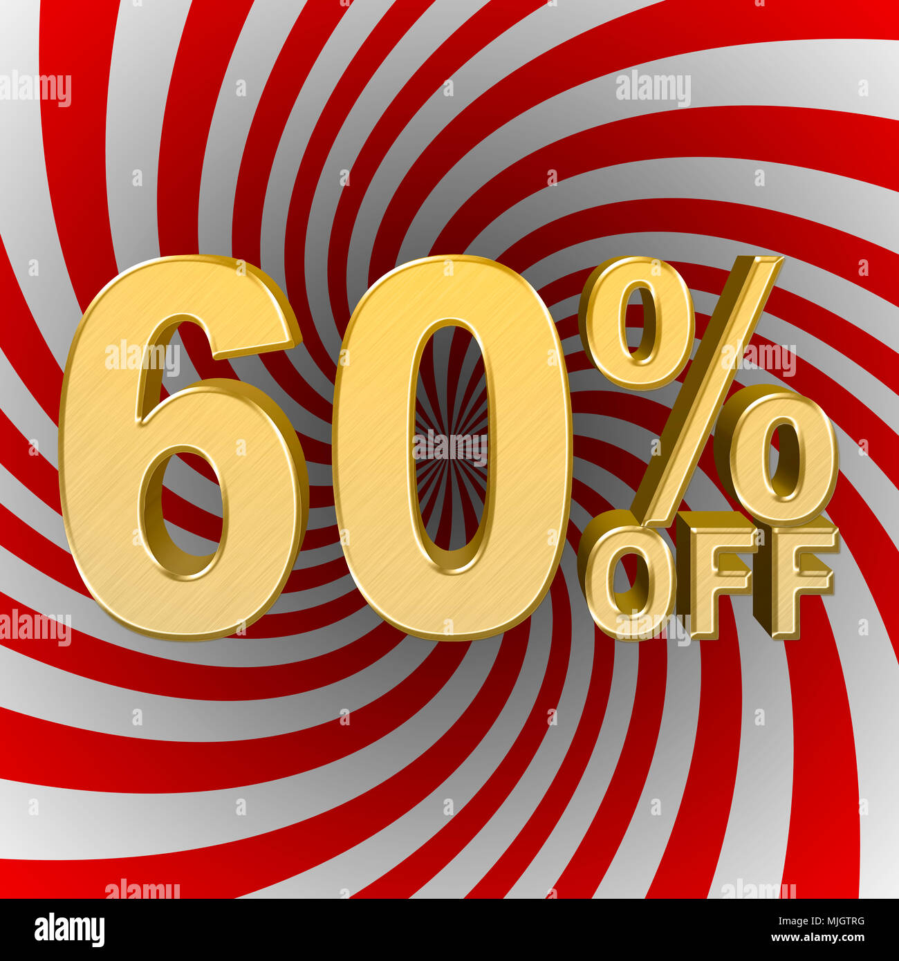 Stock Illustration - Large Golden Text: 60 Percent Off, Sale, Golden ...