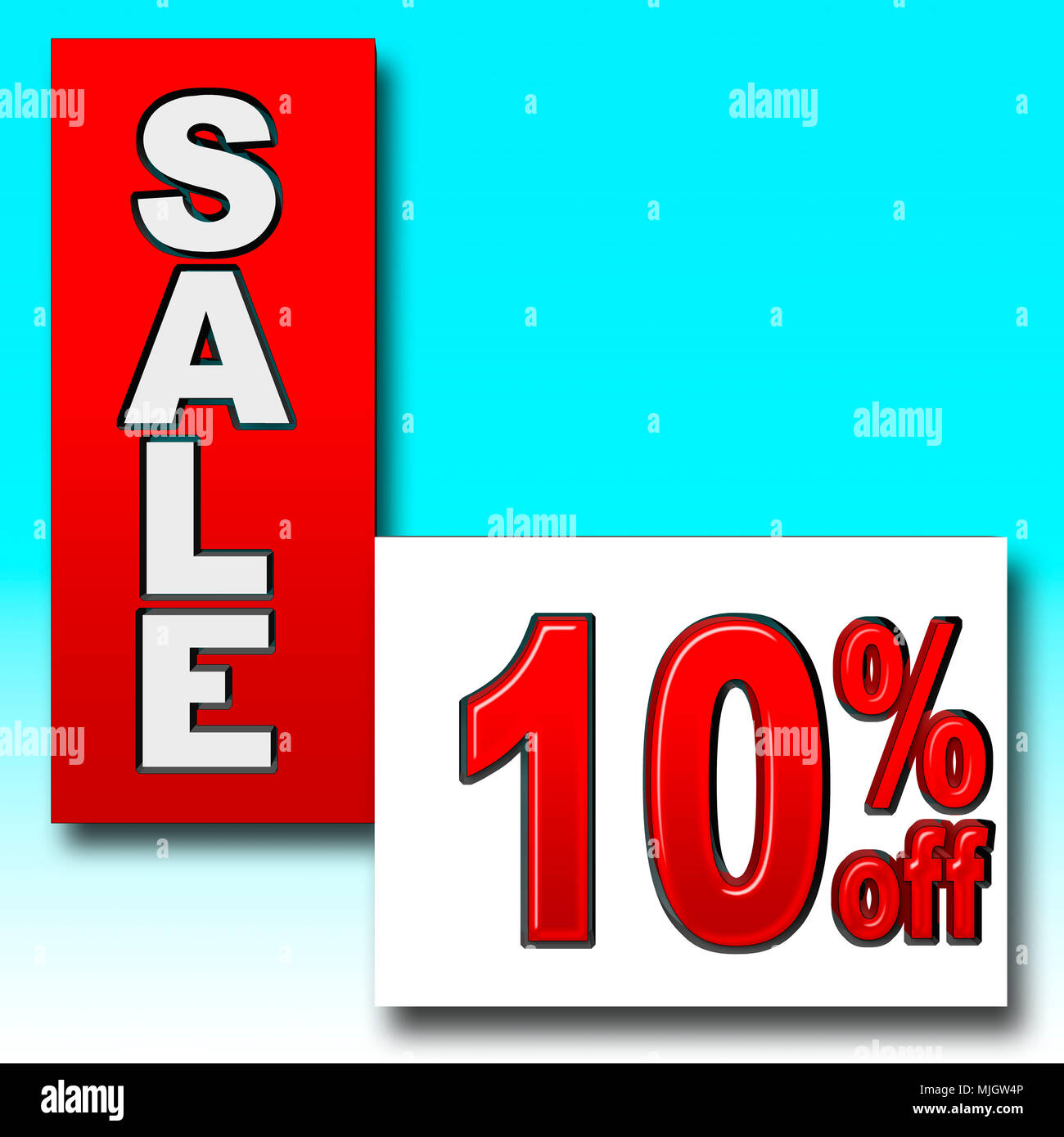 Stock Illustration - Red 10 Percent Off, Red Sale, Blue Gradient ...