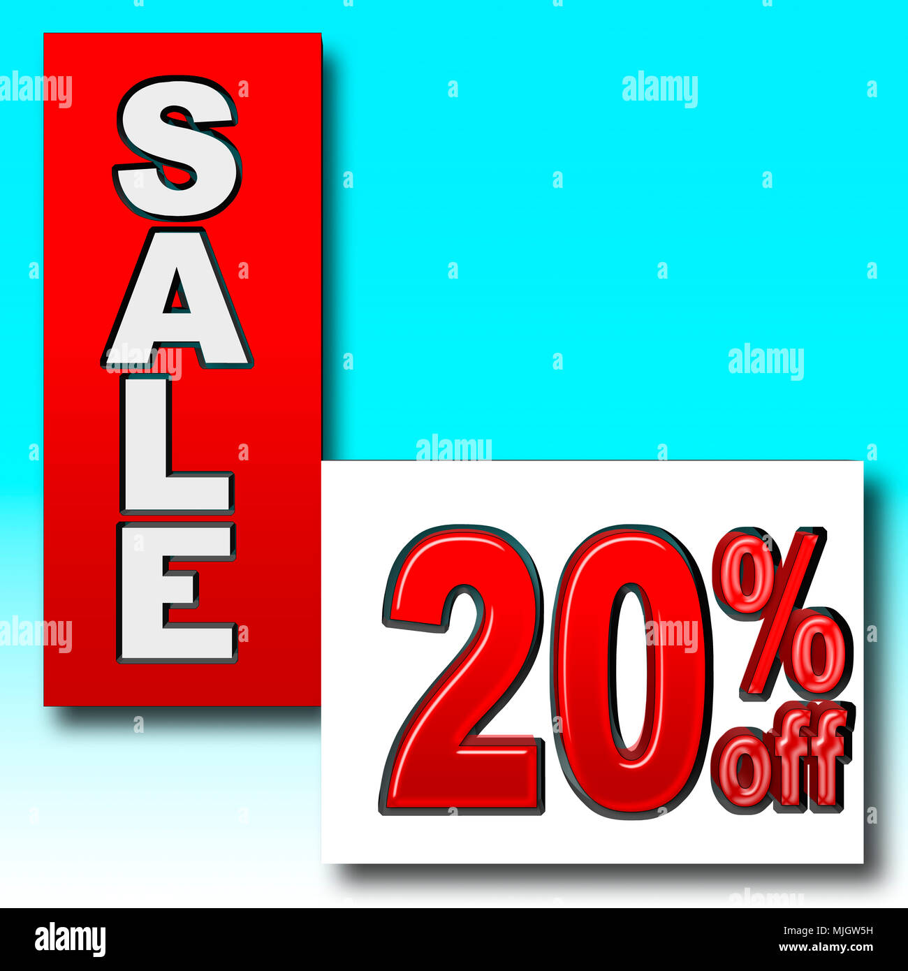 Stock Illustration - Red 20 Percent Off, Red Sale, Blue Gradient ...