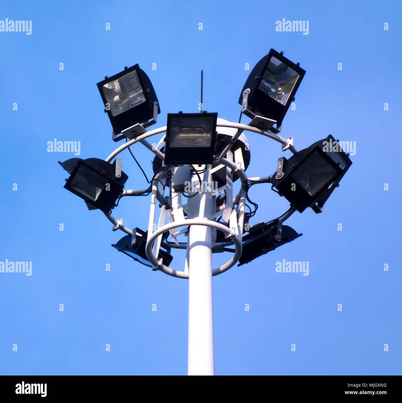 Ground light pole on blusky background Stock Photo - Alamy