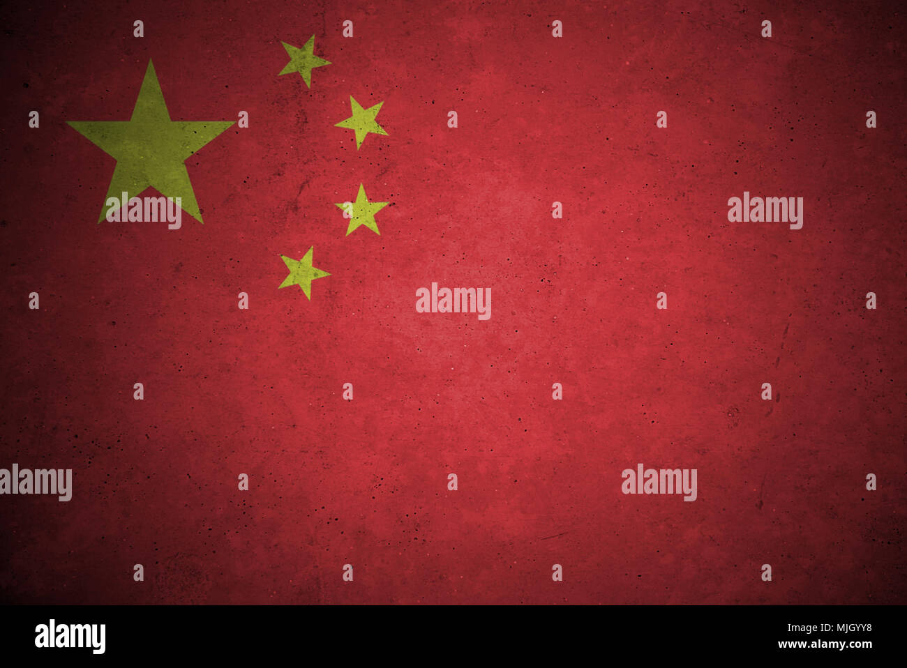 china flag pattern on the concrete wall Stock Photo - Alamy