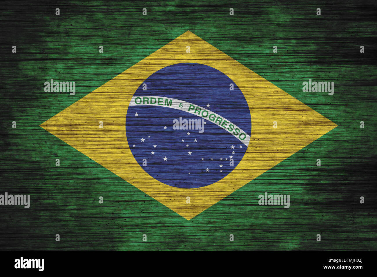 Brazil flag on wood texture Stock Photo - Alamy