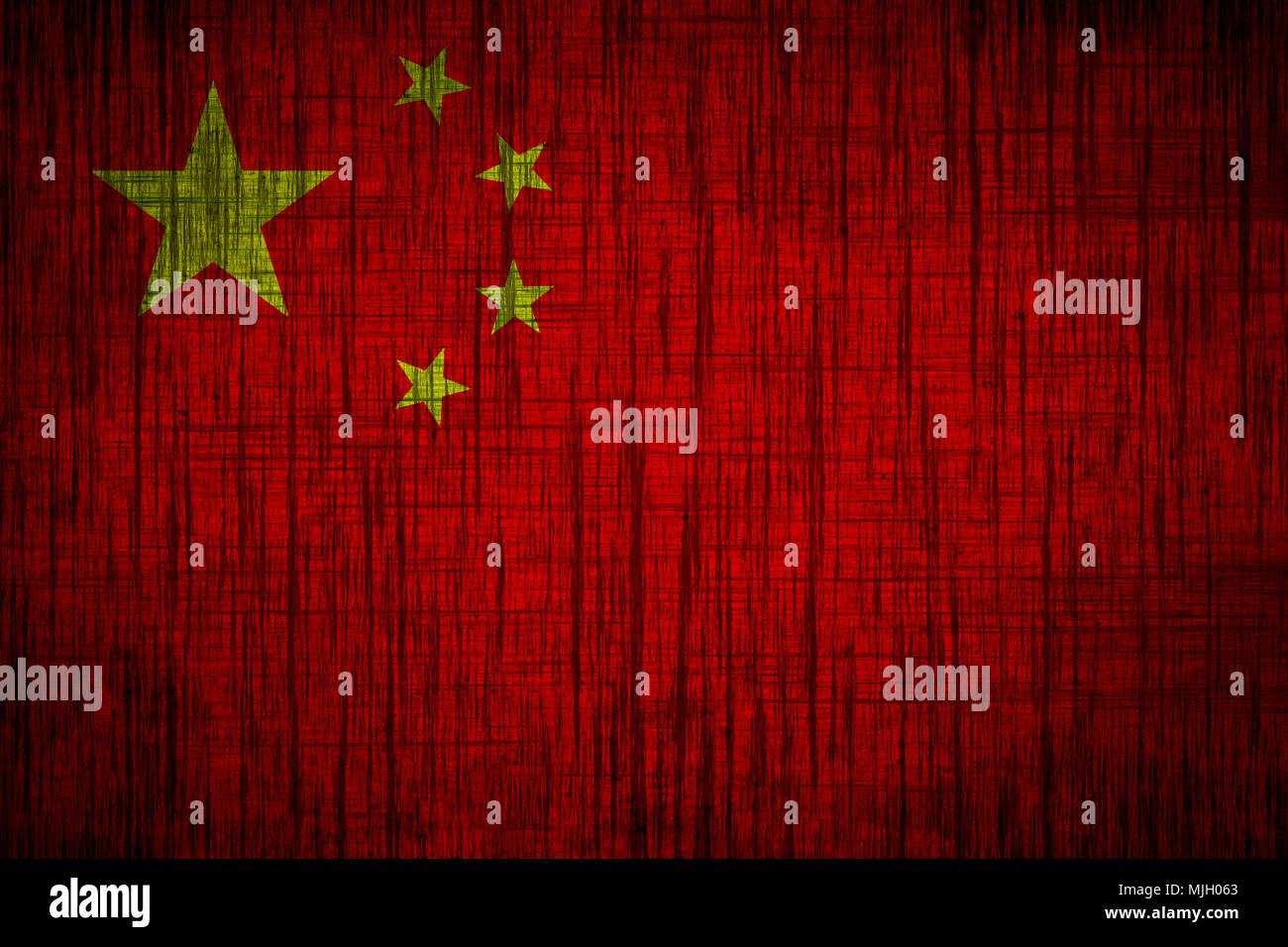 China flag on wood texture Stock Photo - Alamy