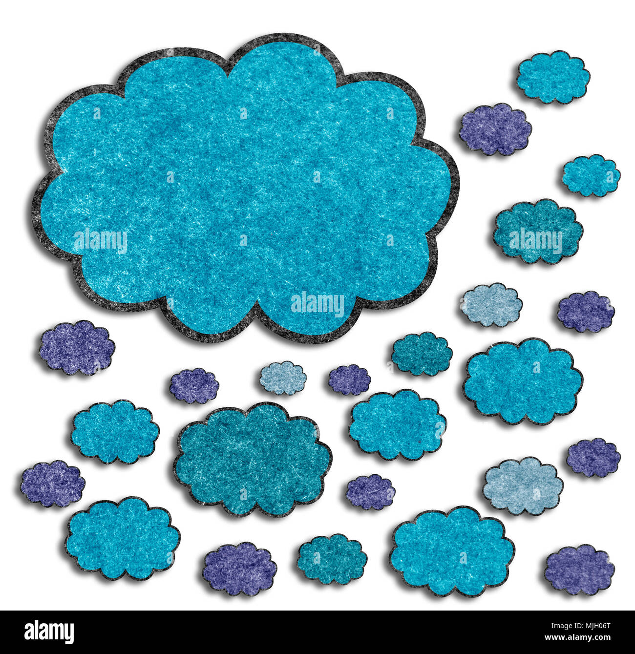 Brown paper parcel blue Cut Out Stock Images & Pictures - Alamy