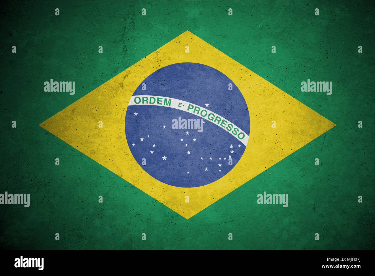 brazil flag pattern on the concrete wall Stock Photo - Alamy