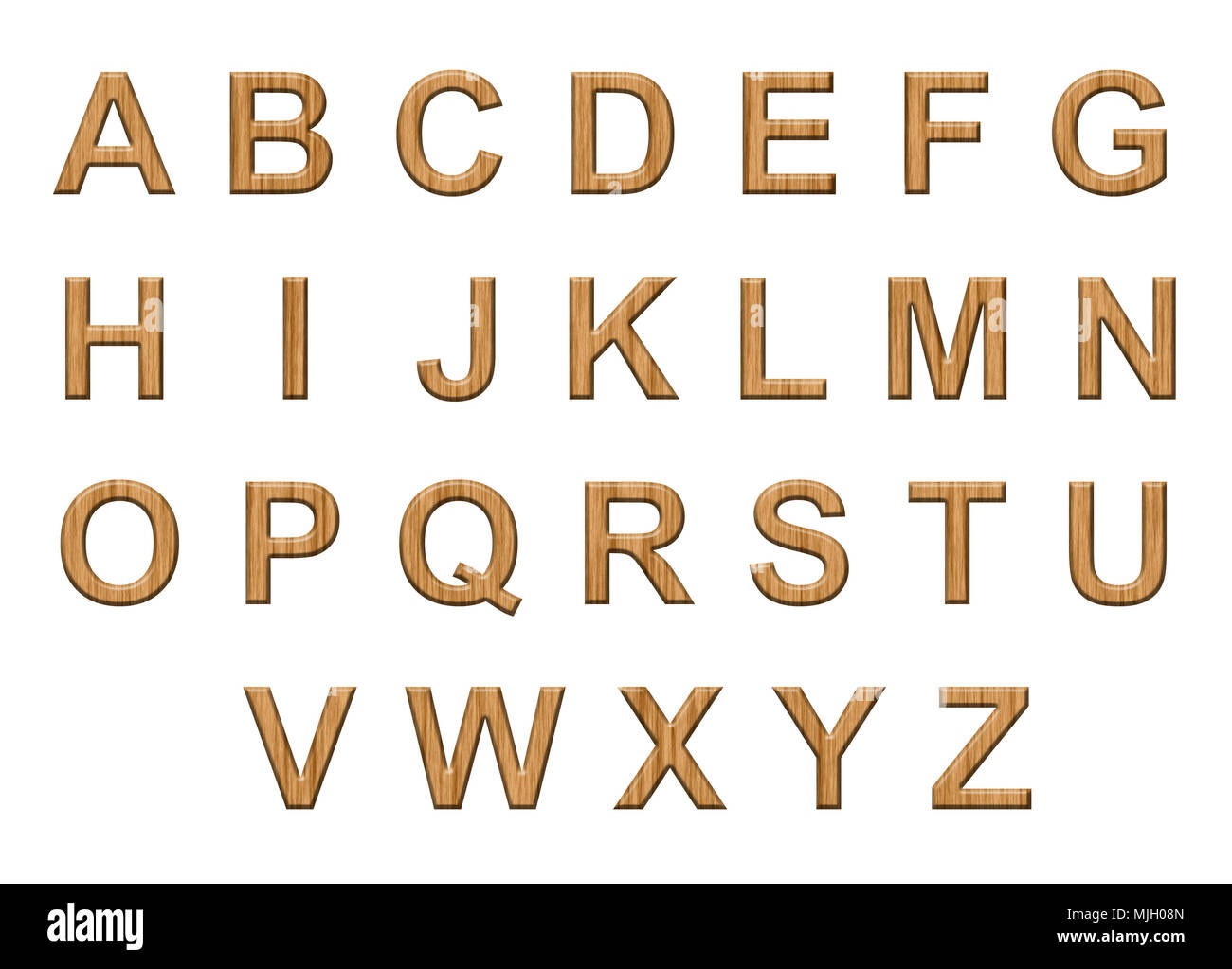 3d wooden letters alphabet hi-res stock photography and images - Alamy