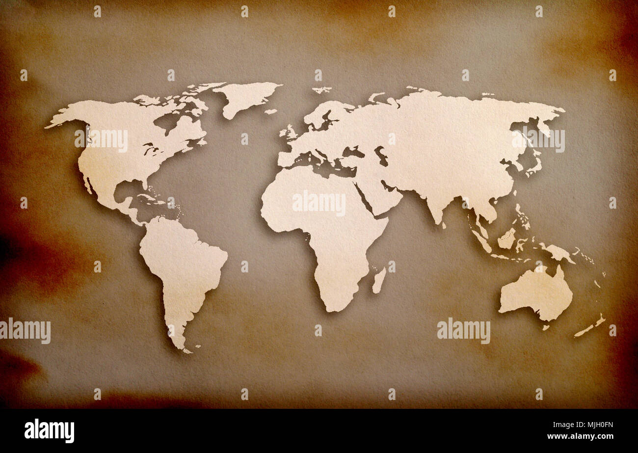 old map of the world Stock Photo - Alamy
