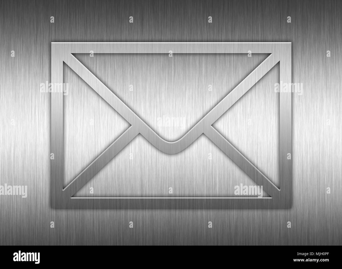 Envelope Metal background Stock Photo - Alamy