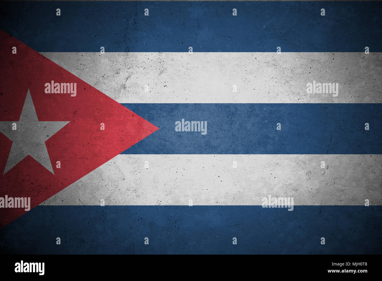 Cuba flag pattern on the concrete wall Stock Photo - Alamy
