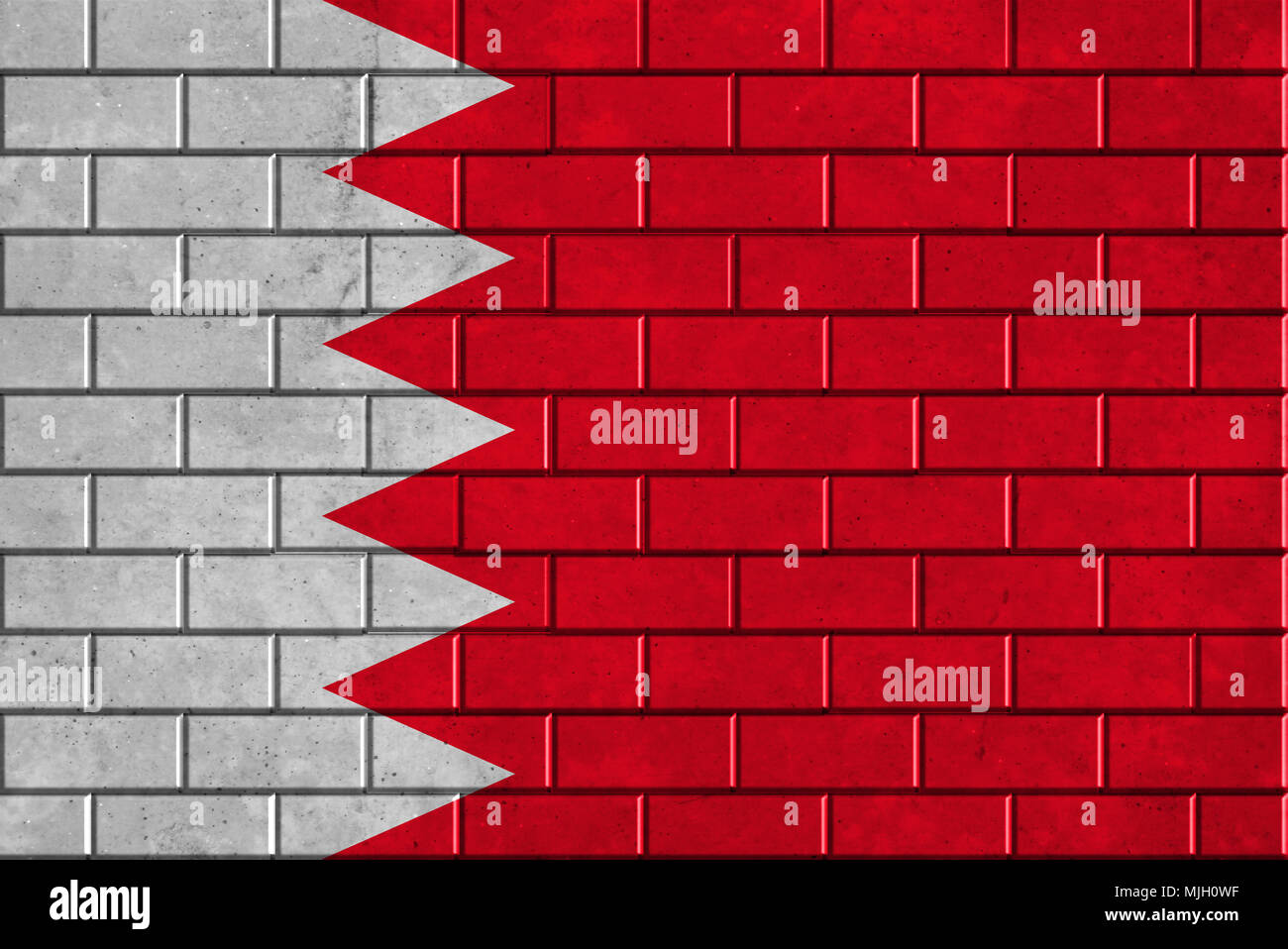 Bahrain painted flag hi-res stock photography and images - Alamy
