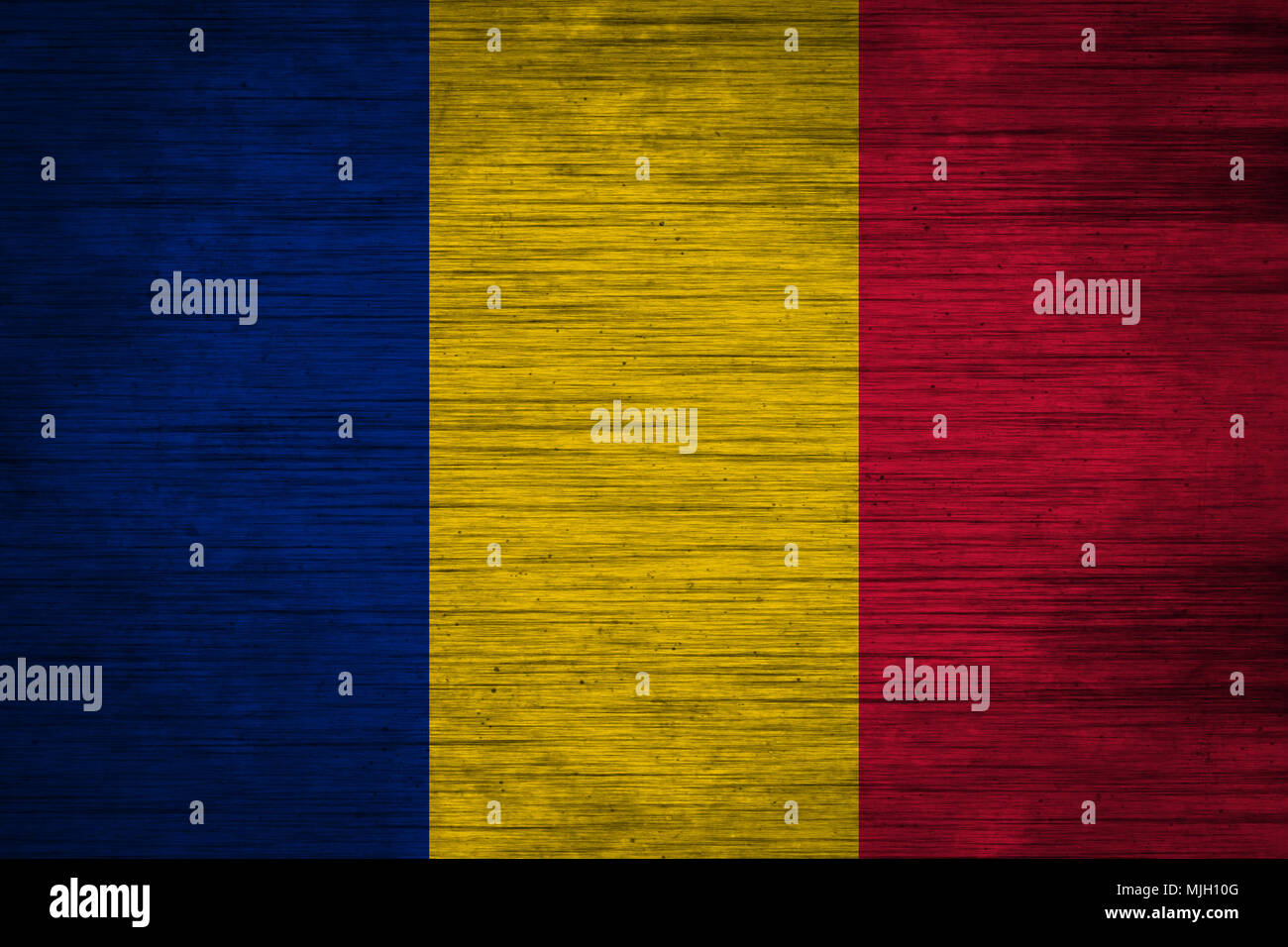 Chad flag on wood texture Stock Photo - Alamy