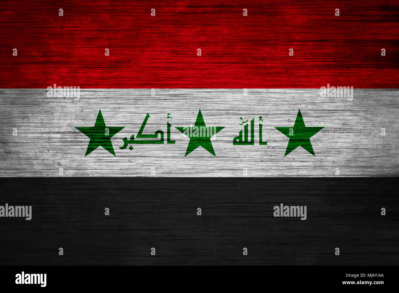 Iraq flag on wood texture Stock Photo - Alamy