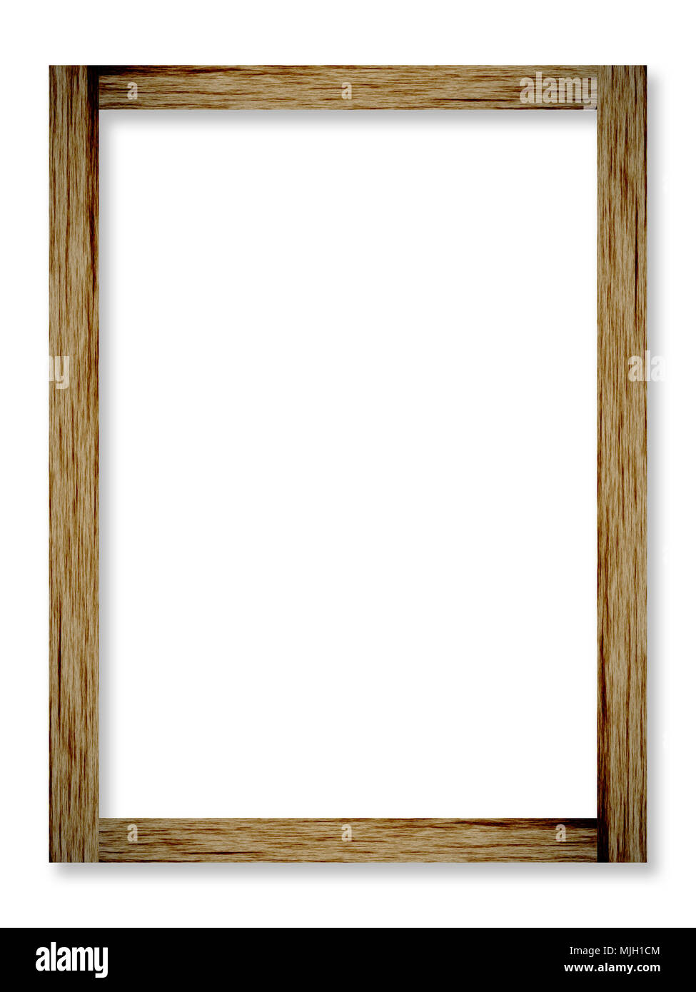 wooden frame isolated on white background Stock Photo - Alamy