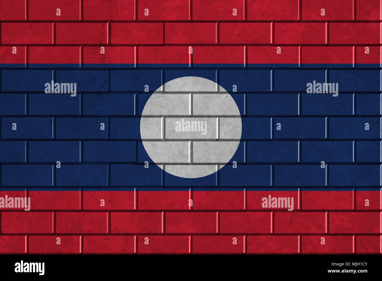 Laos painted flag hi-res stock photography and images - Alamy