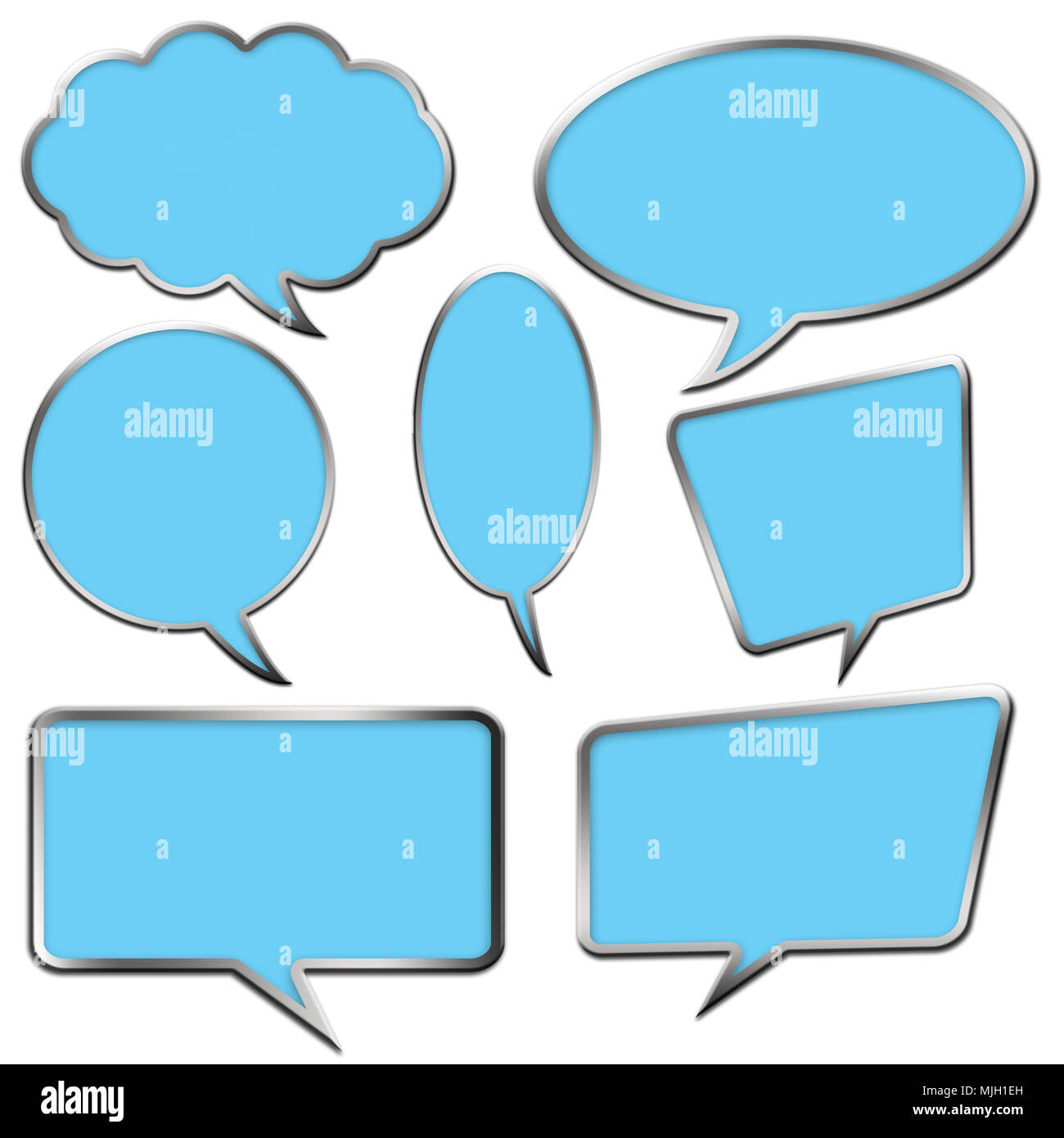 Speech Bubbles Set Stock Photo - Alamy