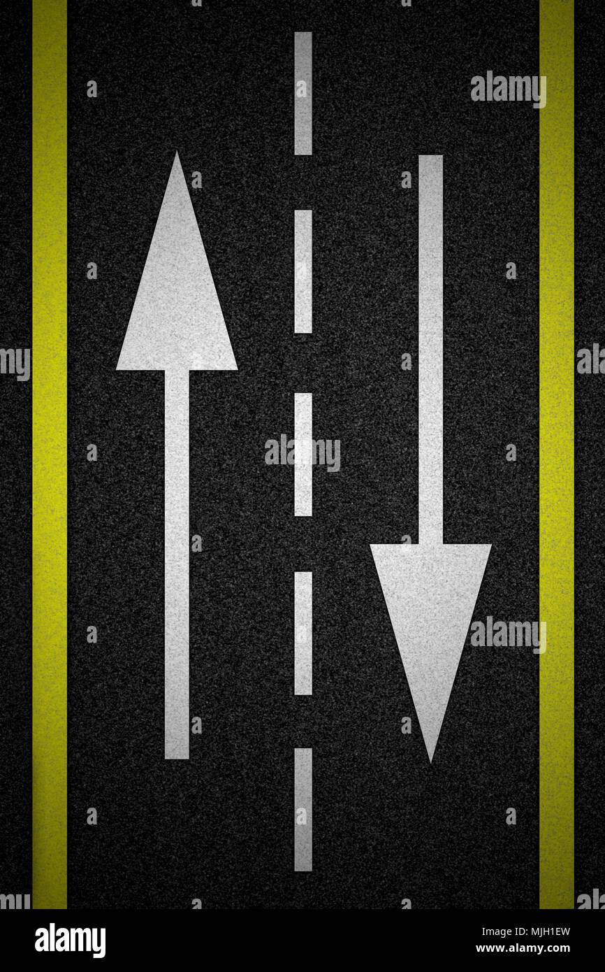 Two way traffic arrows Stock Photo - Alamy
