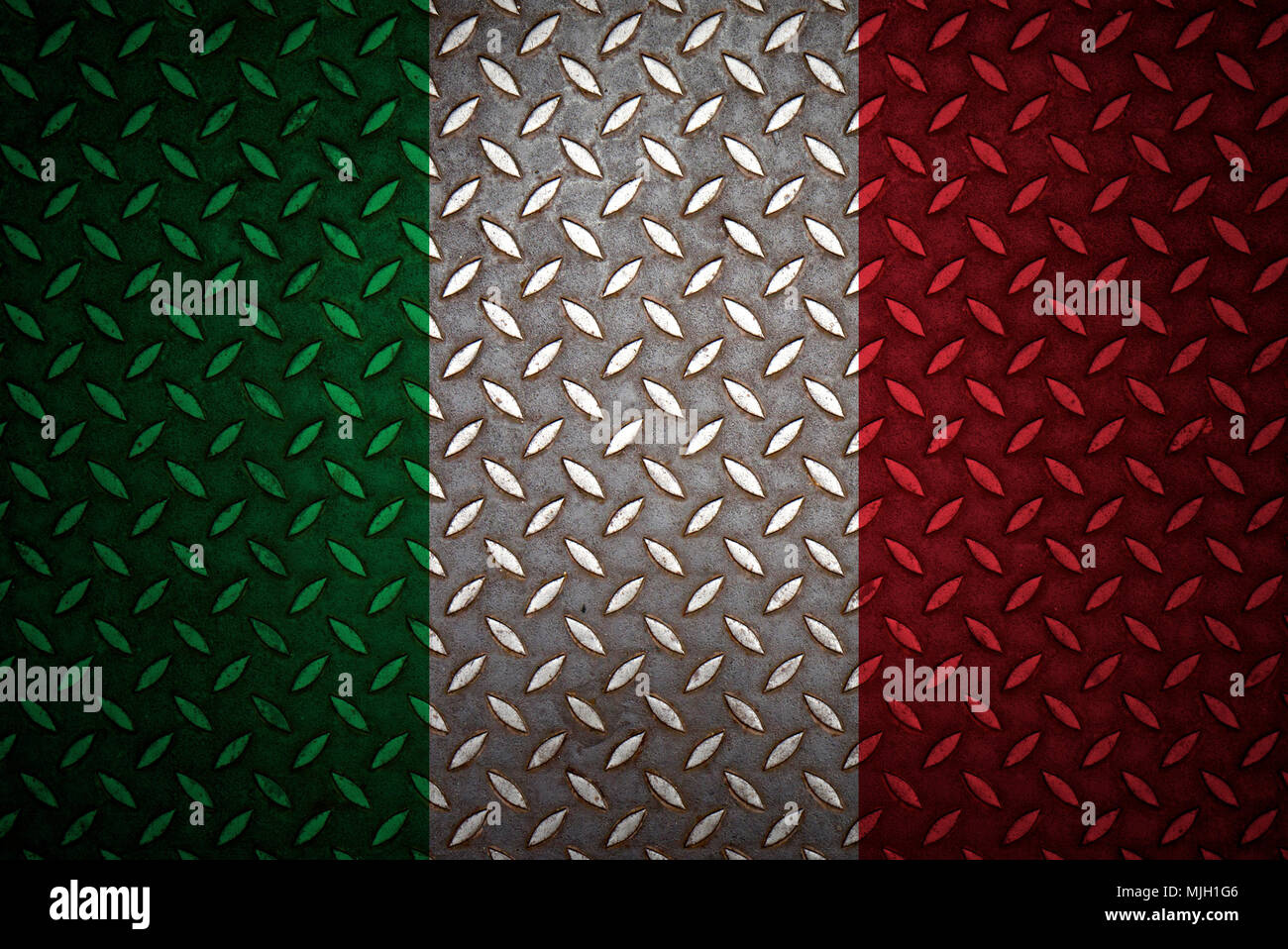 italy Flag Seamless steel diamond plate Stock Photo - Alamy