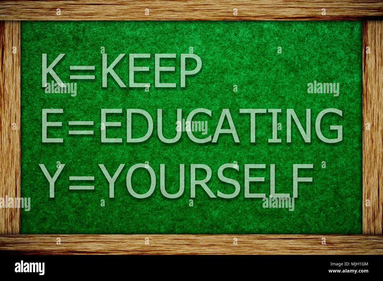 chalkboard with text Stock Photo - Alamy