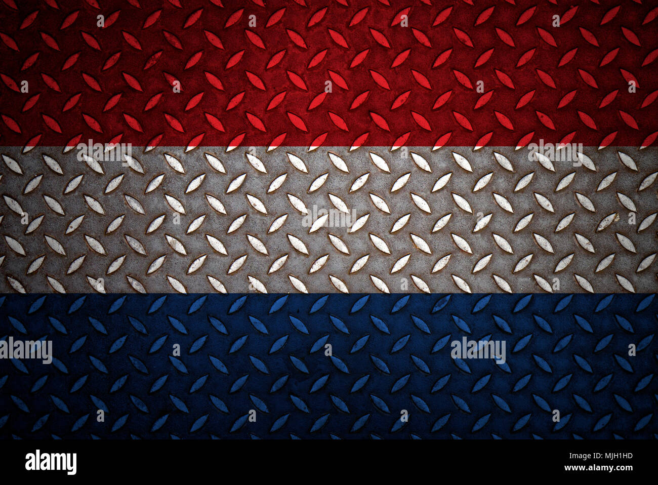netherlands Flag Seamless steel diamond plate Stock Photo - Alamy