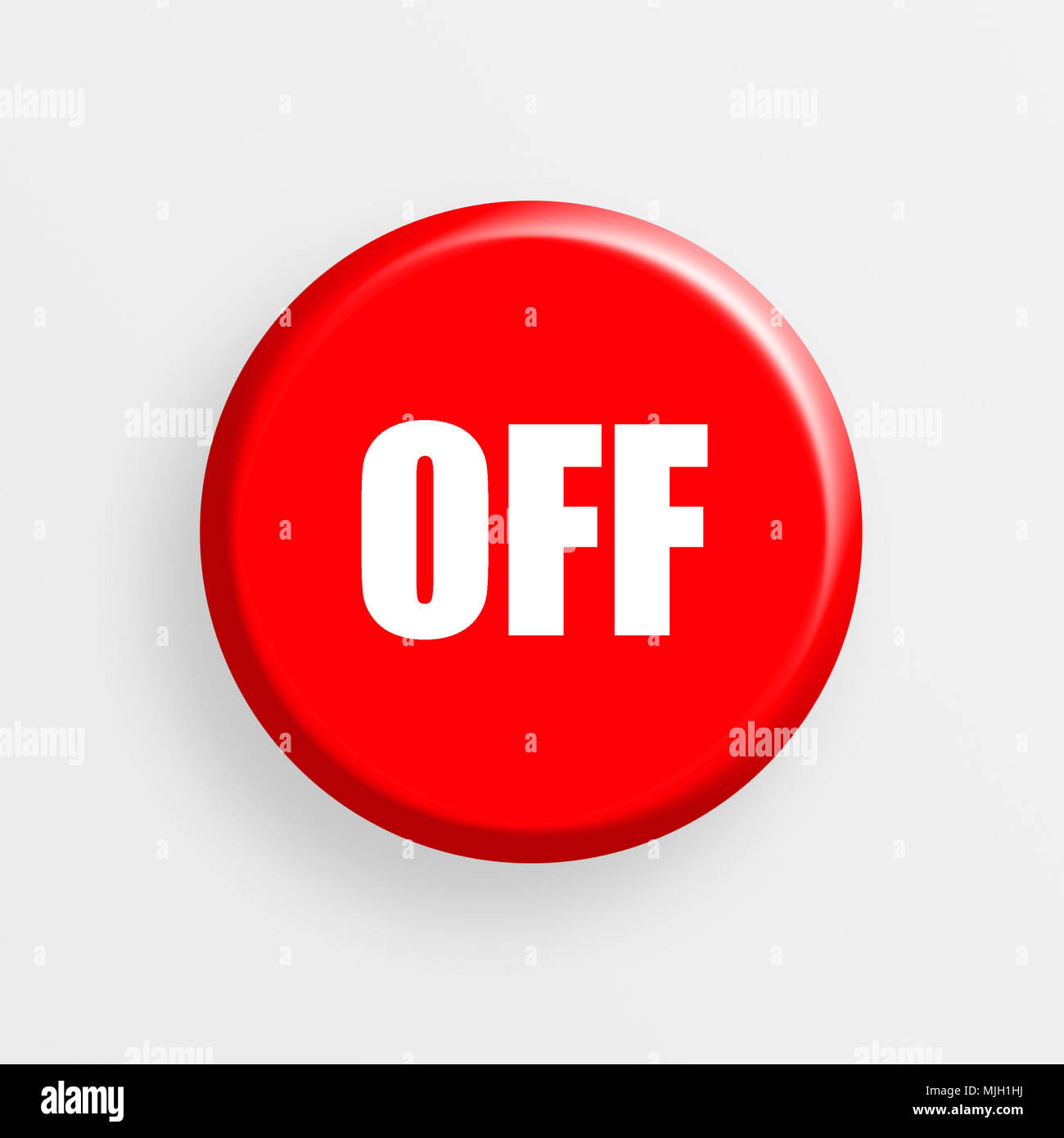 OFF button red Stock Photo - Alamy