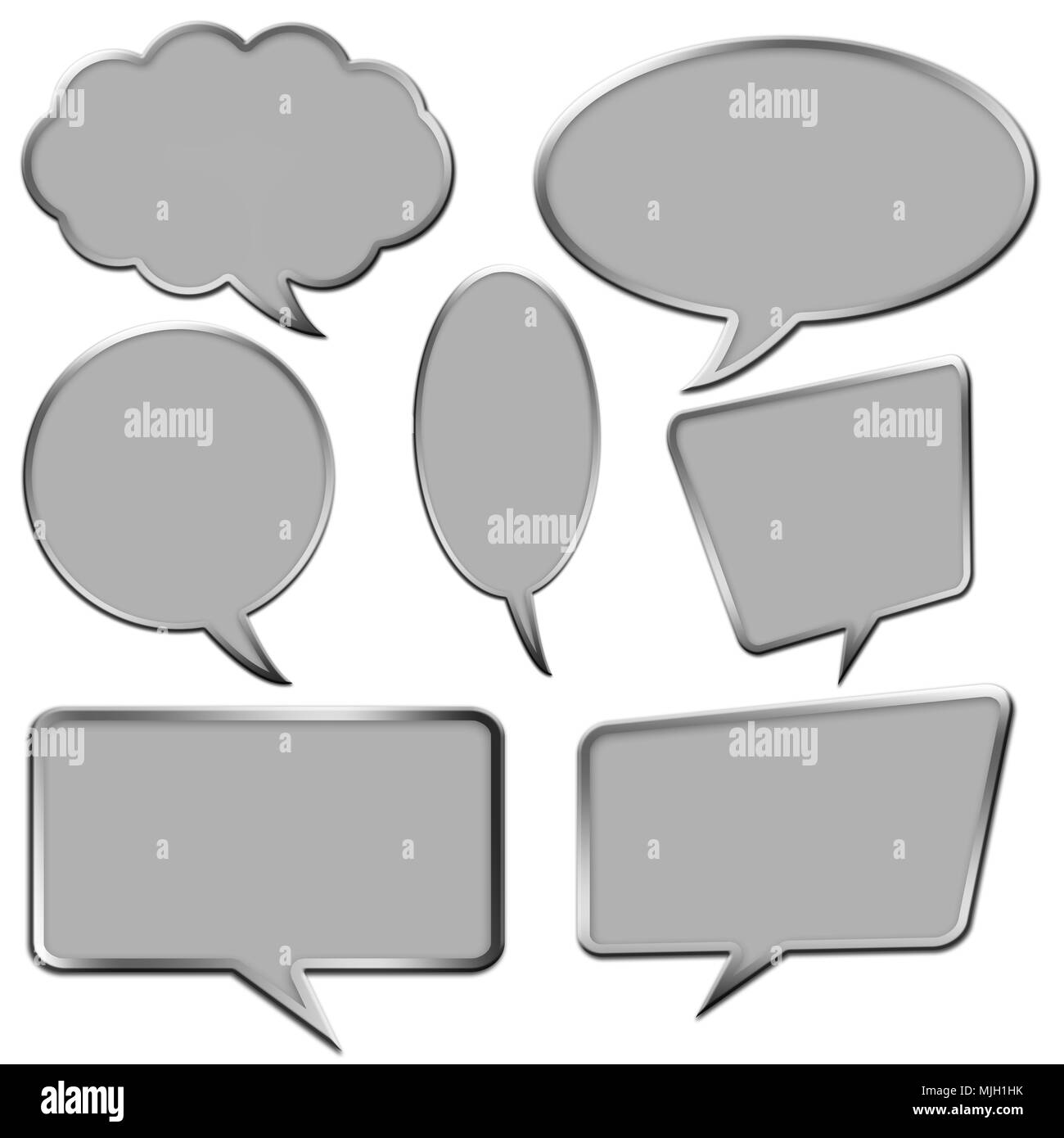 Blank empty speech bubbles Black and White Stock Photos & Images - Alamy