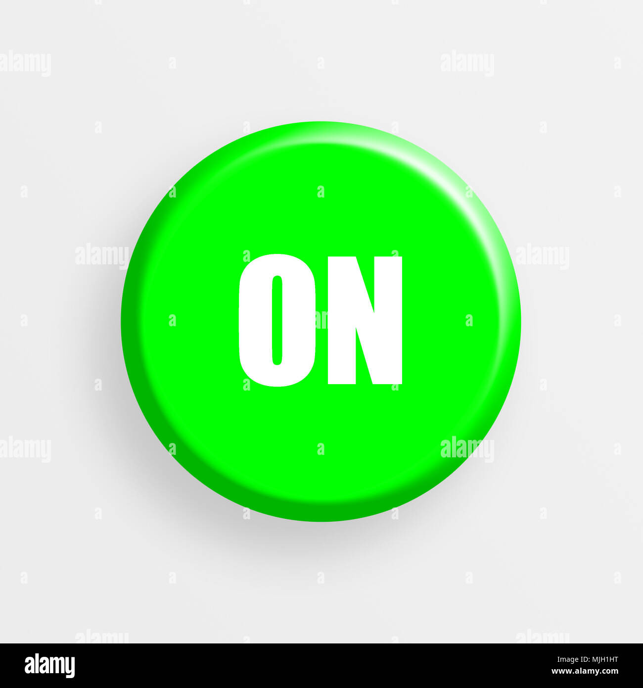 on button green Stock Photo - Alamy