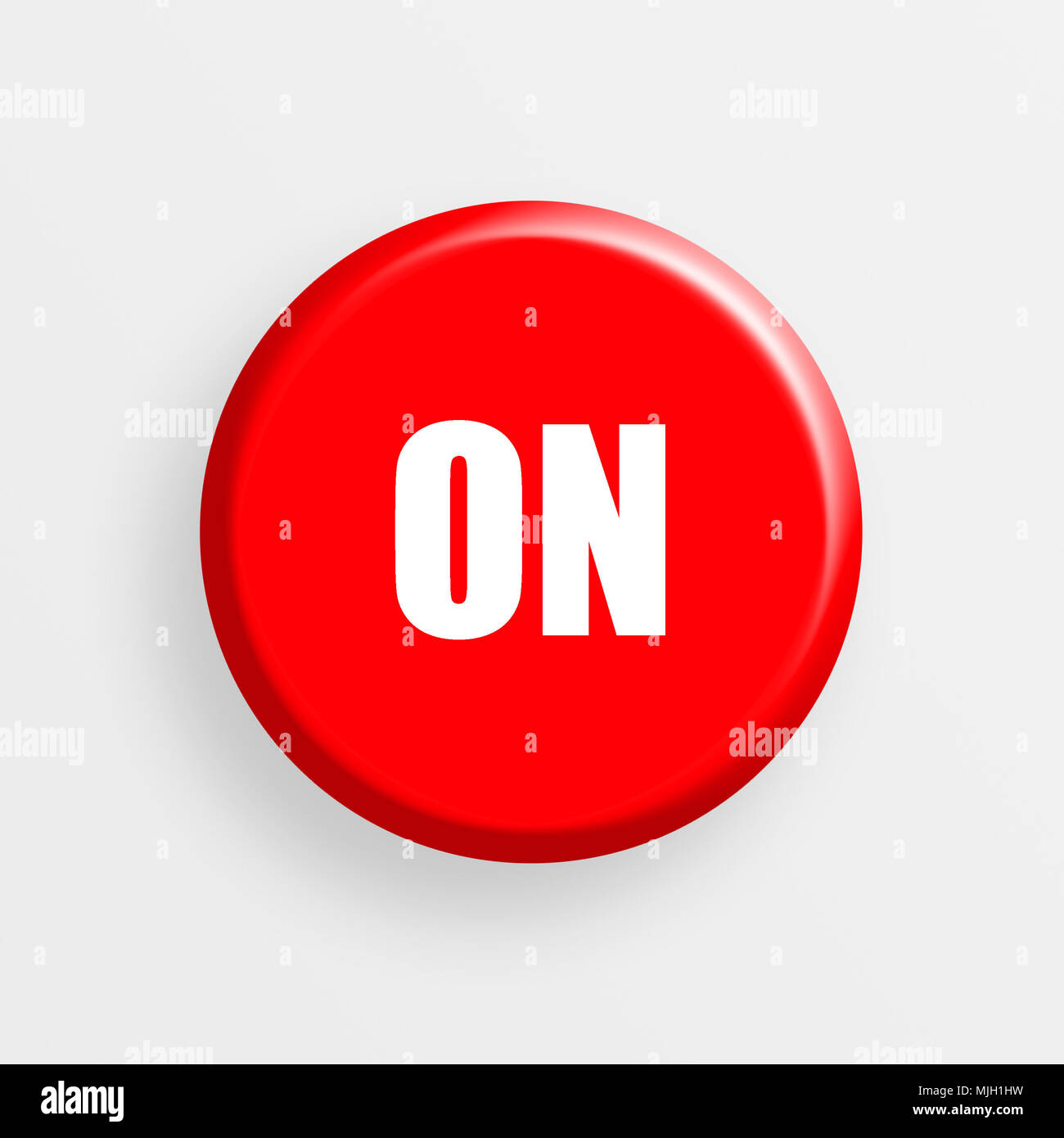 on button red Stock Photo - Alamy