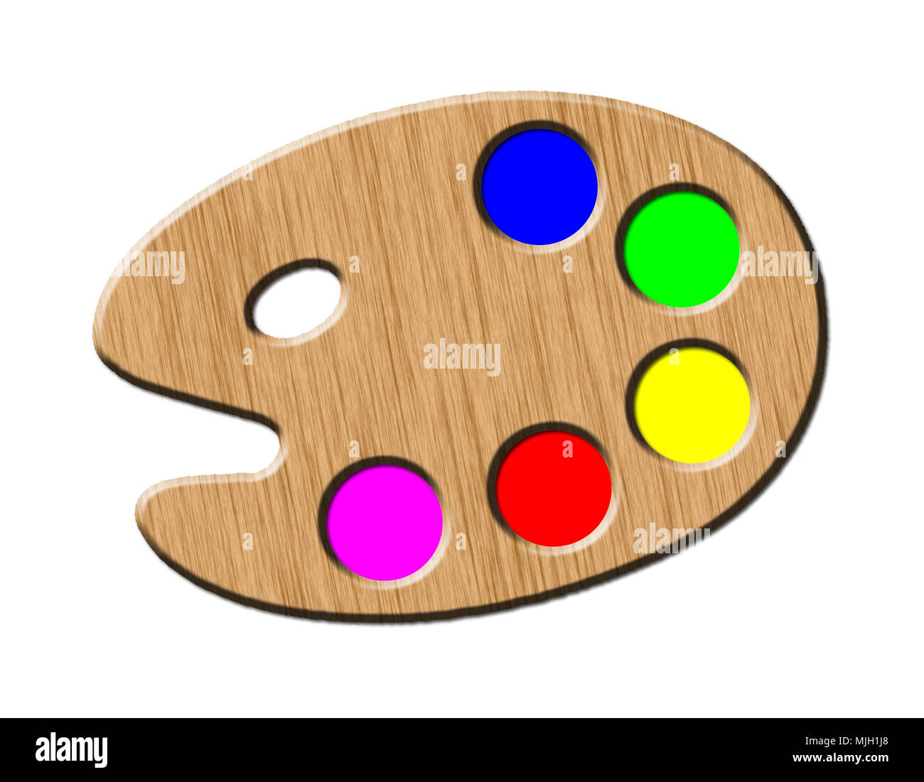 Paint palette multiple colors hi-res stock photography and images - Alamy