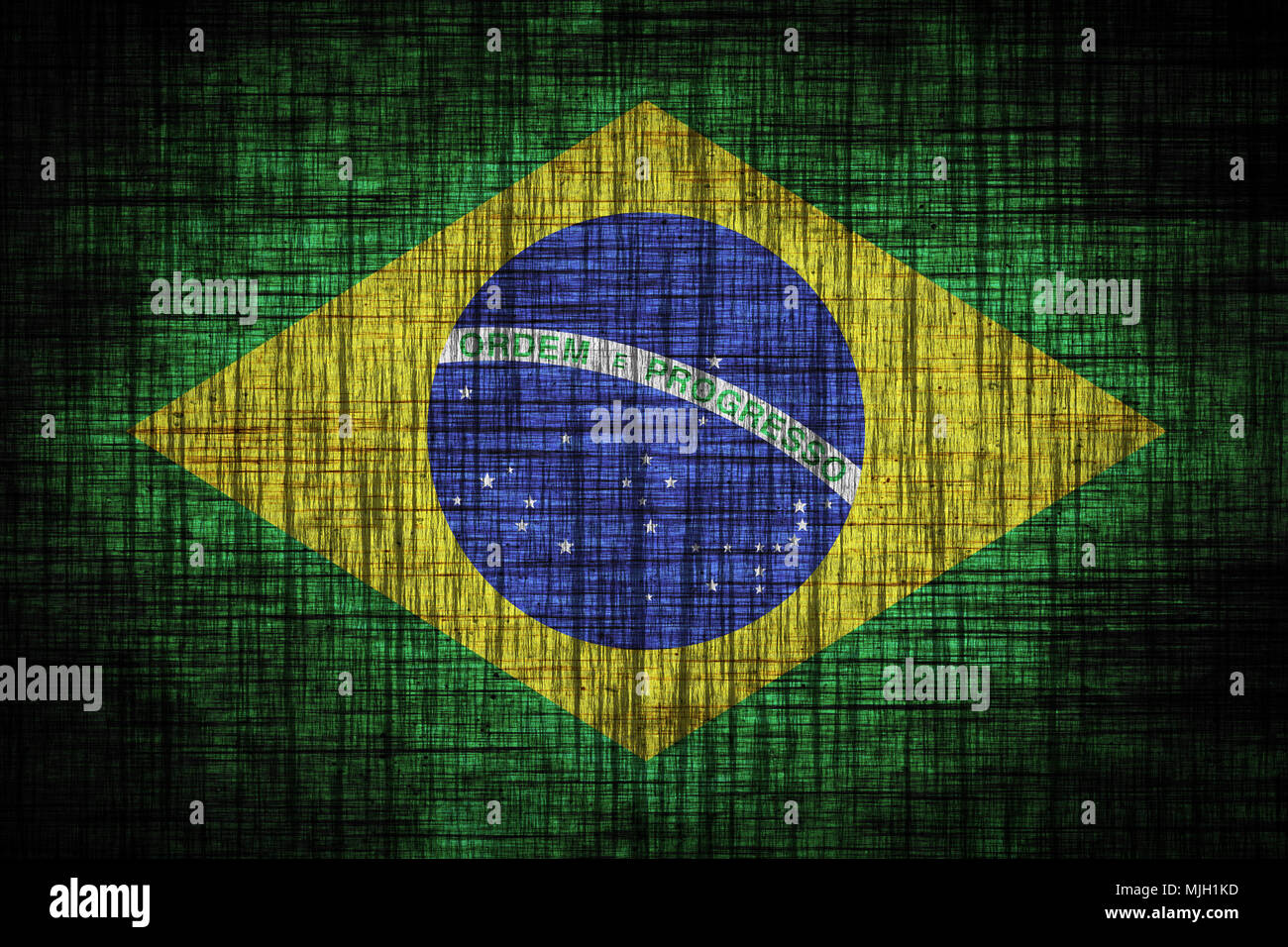 Brazil flag on wood texture Stock Photo - Alamy