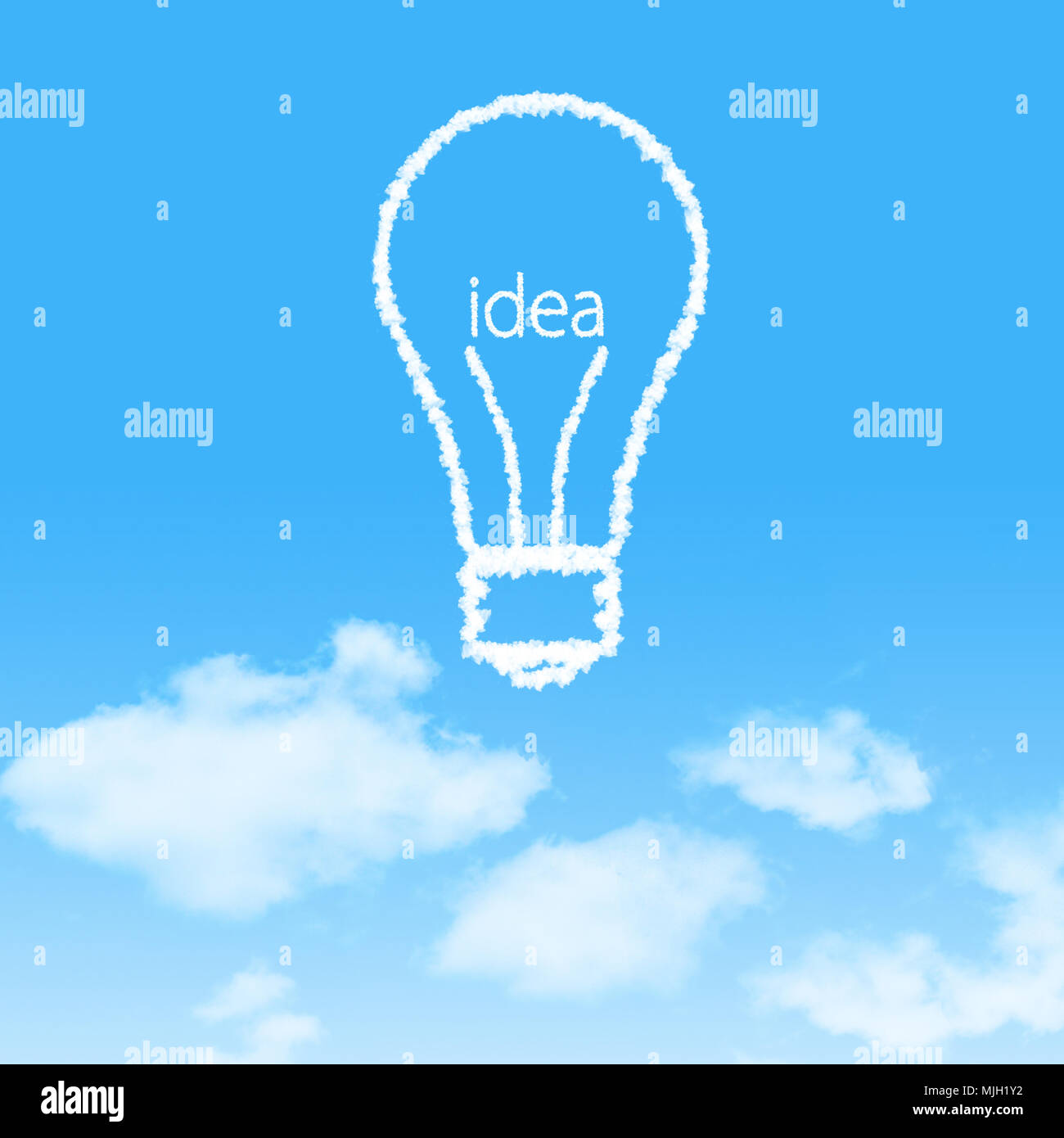 cloud icon with design on blue sky background Stock Photo - Alamy