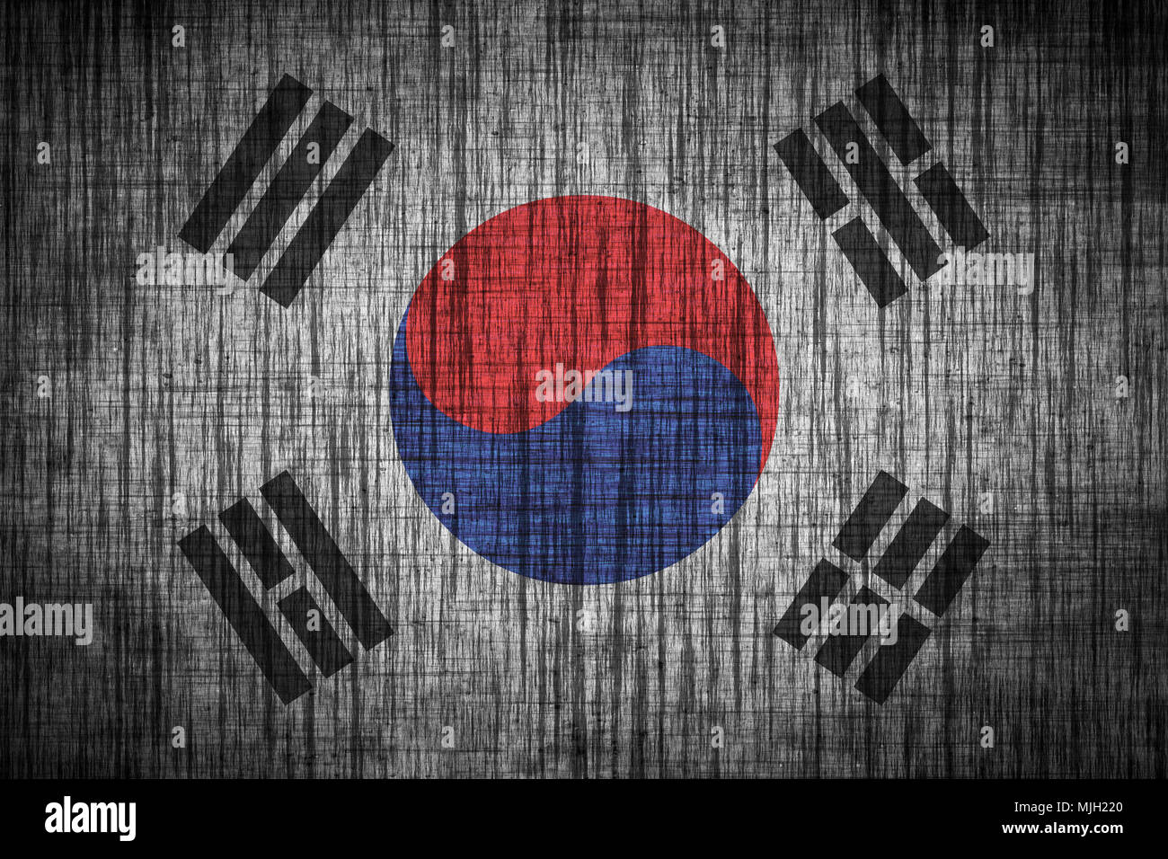 south korea flag wood texture Stock Photo - Alamy