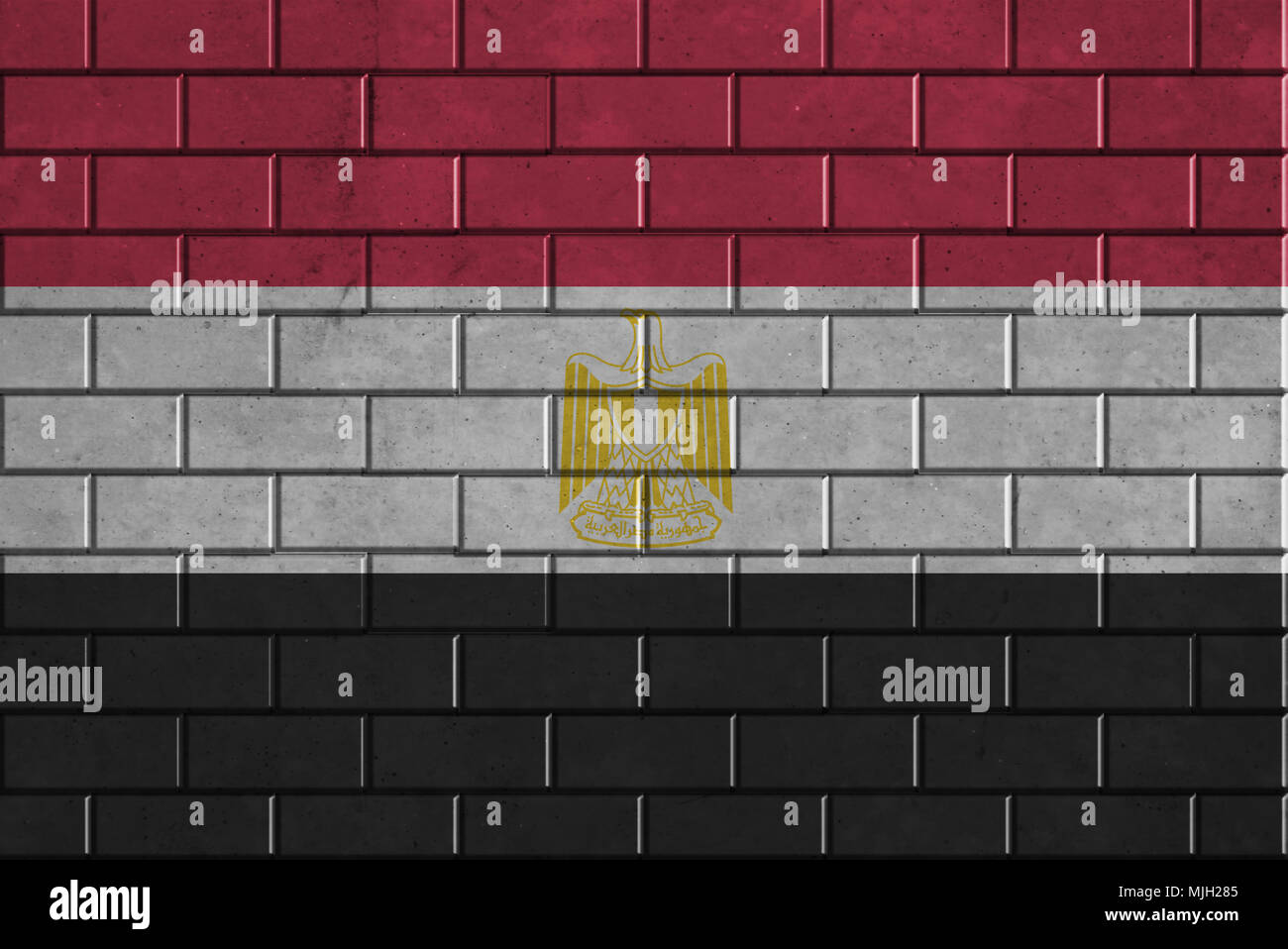 Egypt flag painted on a brick wall Stock Photo - Alamy