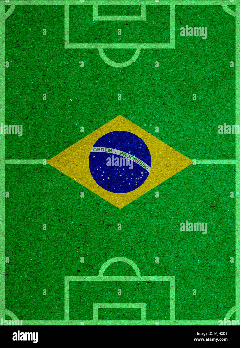 Brazil soccer field paper Stock Photo - Alamy