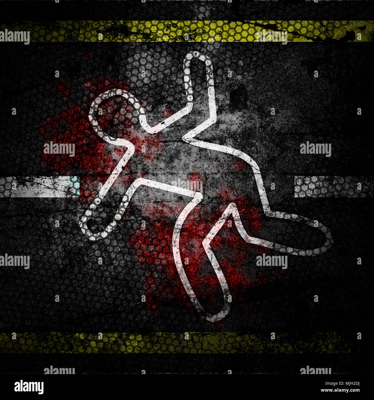 Chalk outline murder hi-res stock photography and images - Alamy