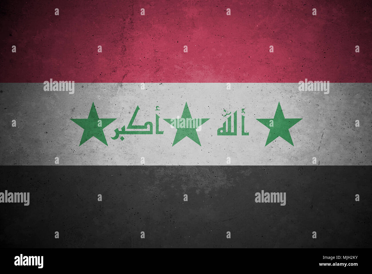 iraq flag pattern on the concrete wall Stock Photo - Alamy