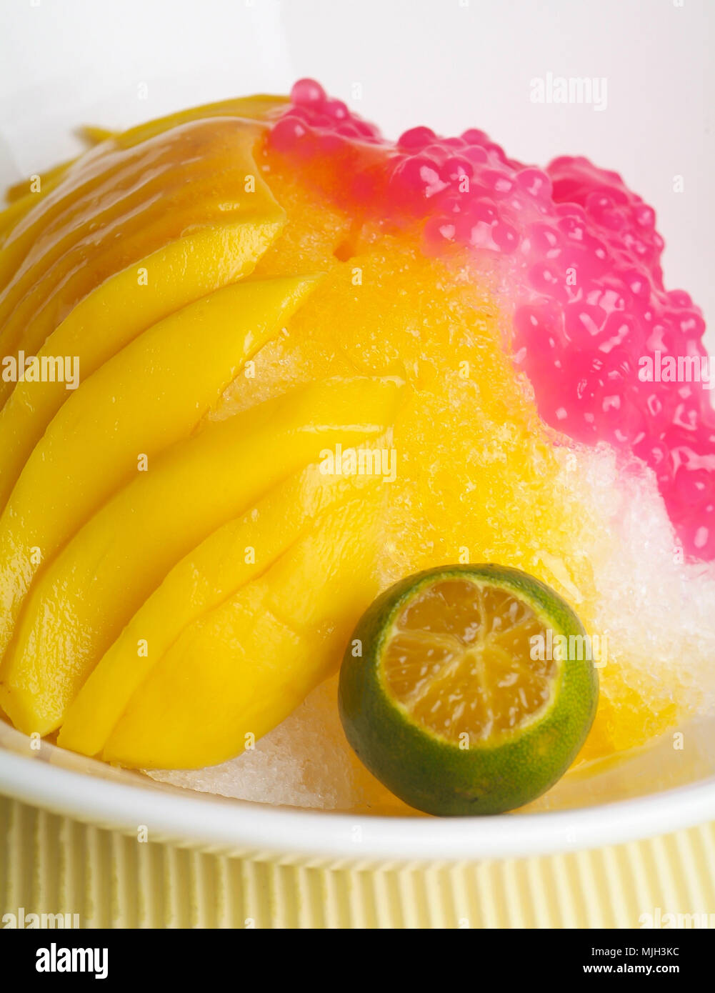Shaved Ice dessert with Fresh fruits Stock Photo - Alamy