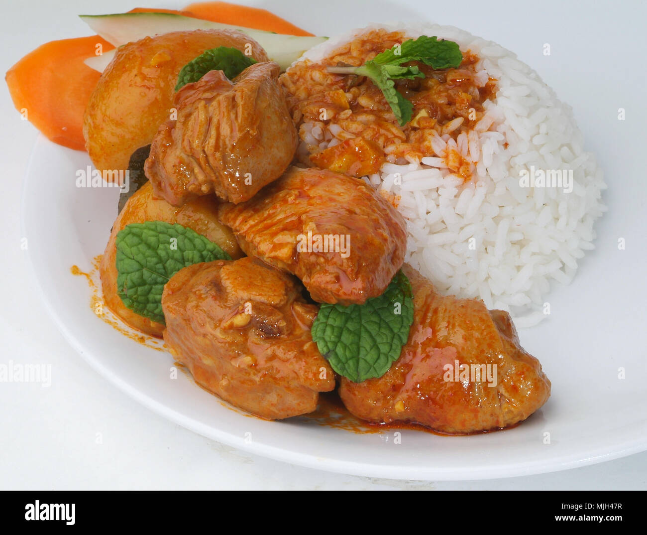 Curry Chicken with rice malaysia food Stock Photo - Alamy