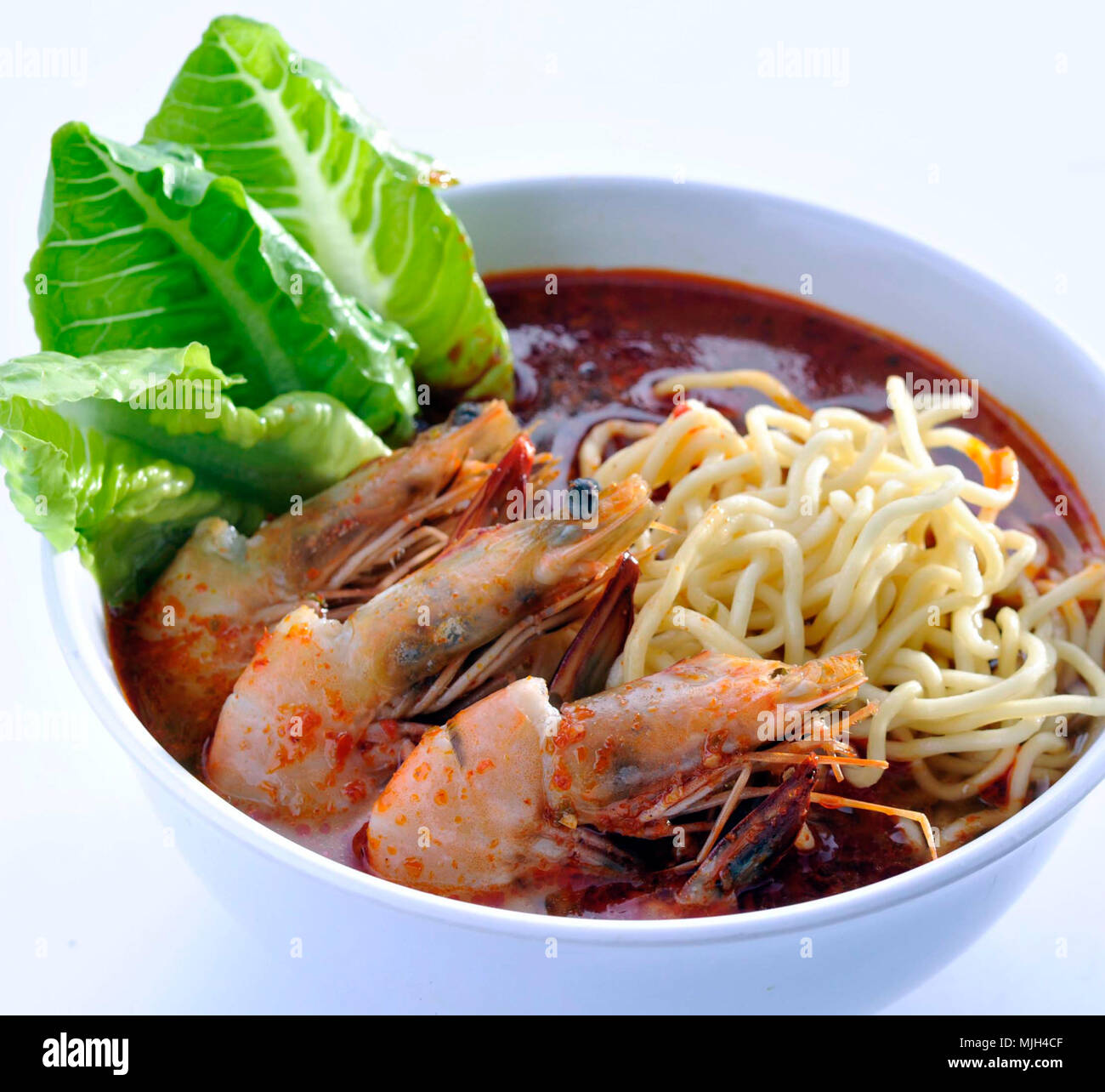 Prawn noodle - Malaysian food spicy noodles Stock Photo - Alamy
