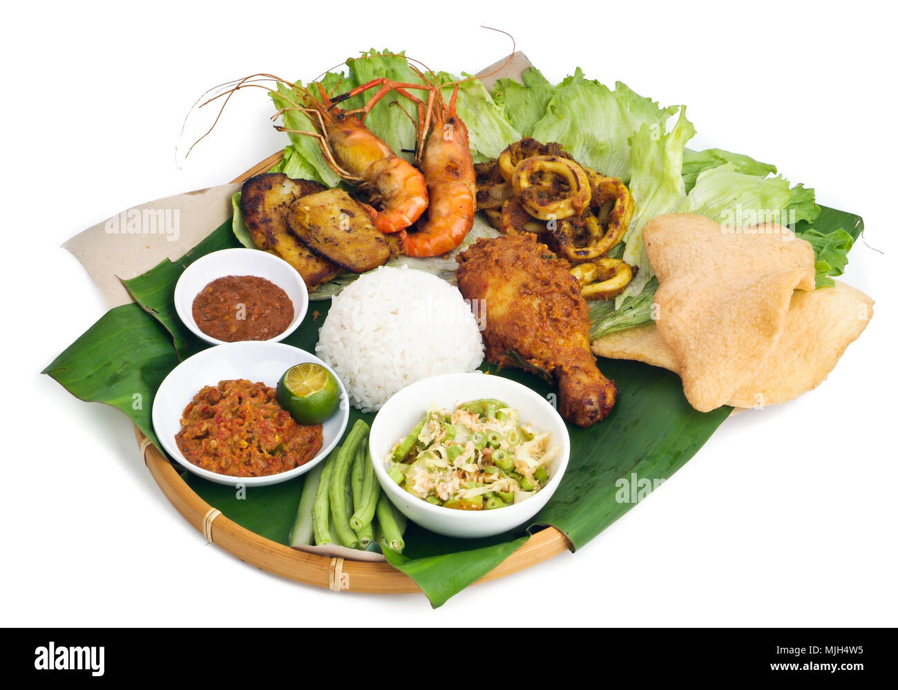 Nasi lemak asian traditional rice Cut Out Stock Images & Pictures - Alamy