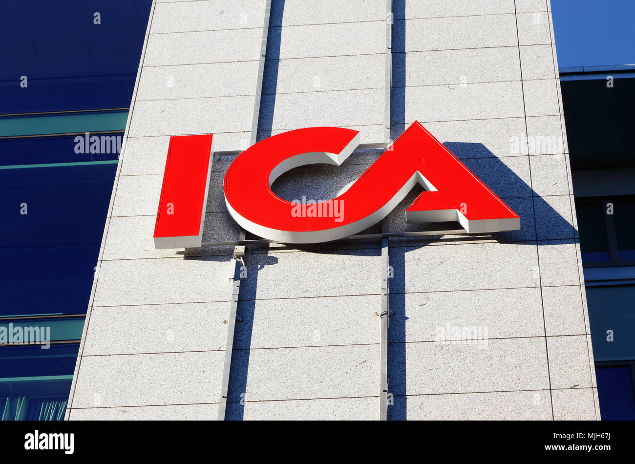 Solna, Sweden - October 6, 2016: The ICA logo at the ICA group ...