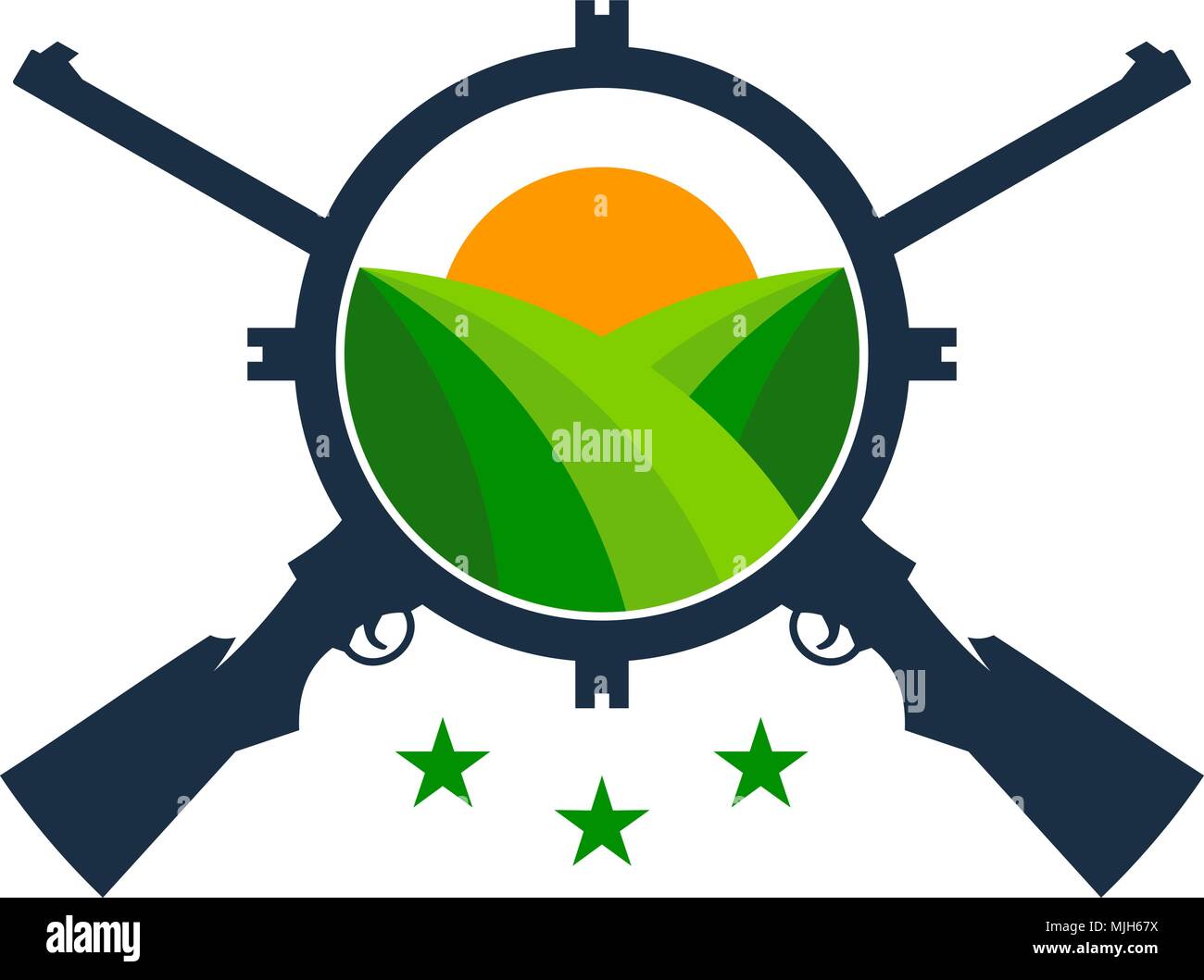 Nature Hunting Icon Logo Design Element Stock Vector Image & Art - Alamy