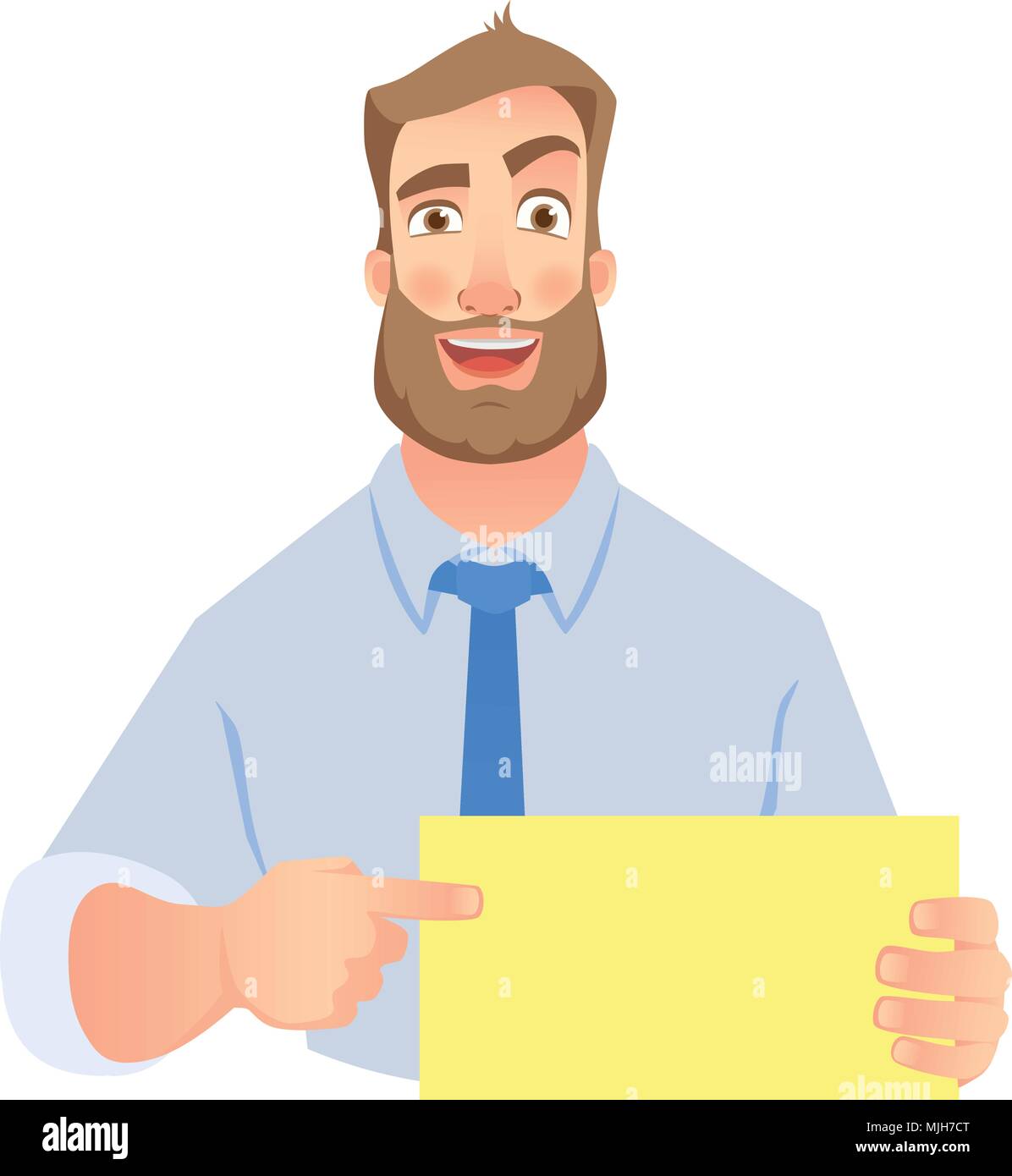 Cartoon hand businessman pointing empty Stock Vector Images - Alamy